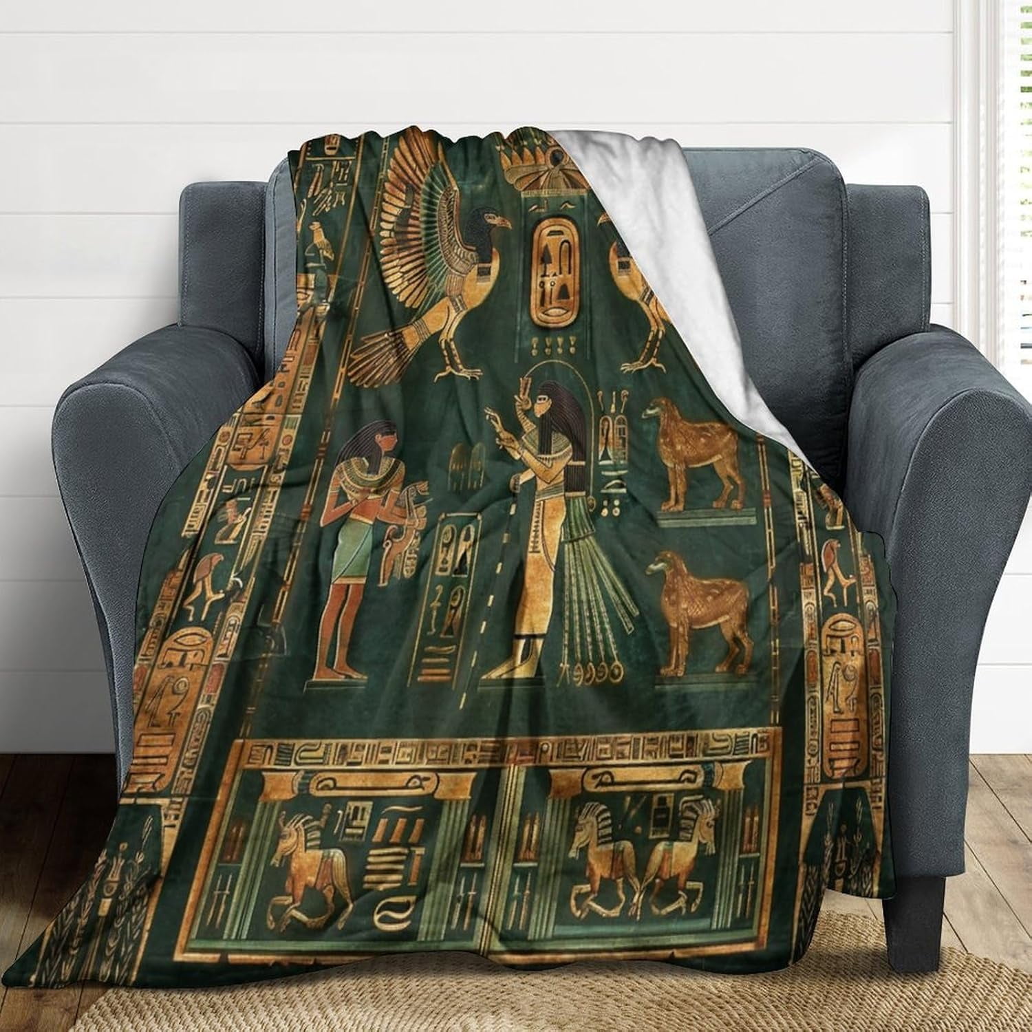 Rustic Mystery Egyptian Blankets Soft Cozy Bedding,Vintage Ancient ...