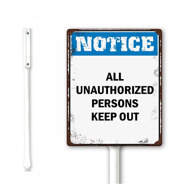 Rustic Notice Sign for Outdoor All Unauthorized Persons Keep Out Yard ...