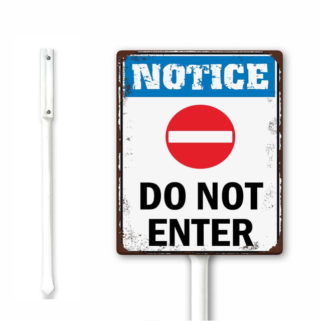 Rustic Notice Sign for Outdoor NOTICE Do Not Enter With Symbol Yard ...