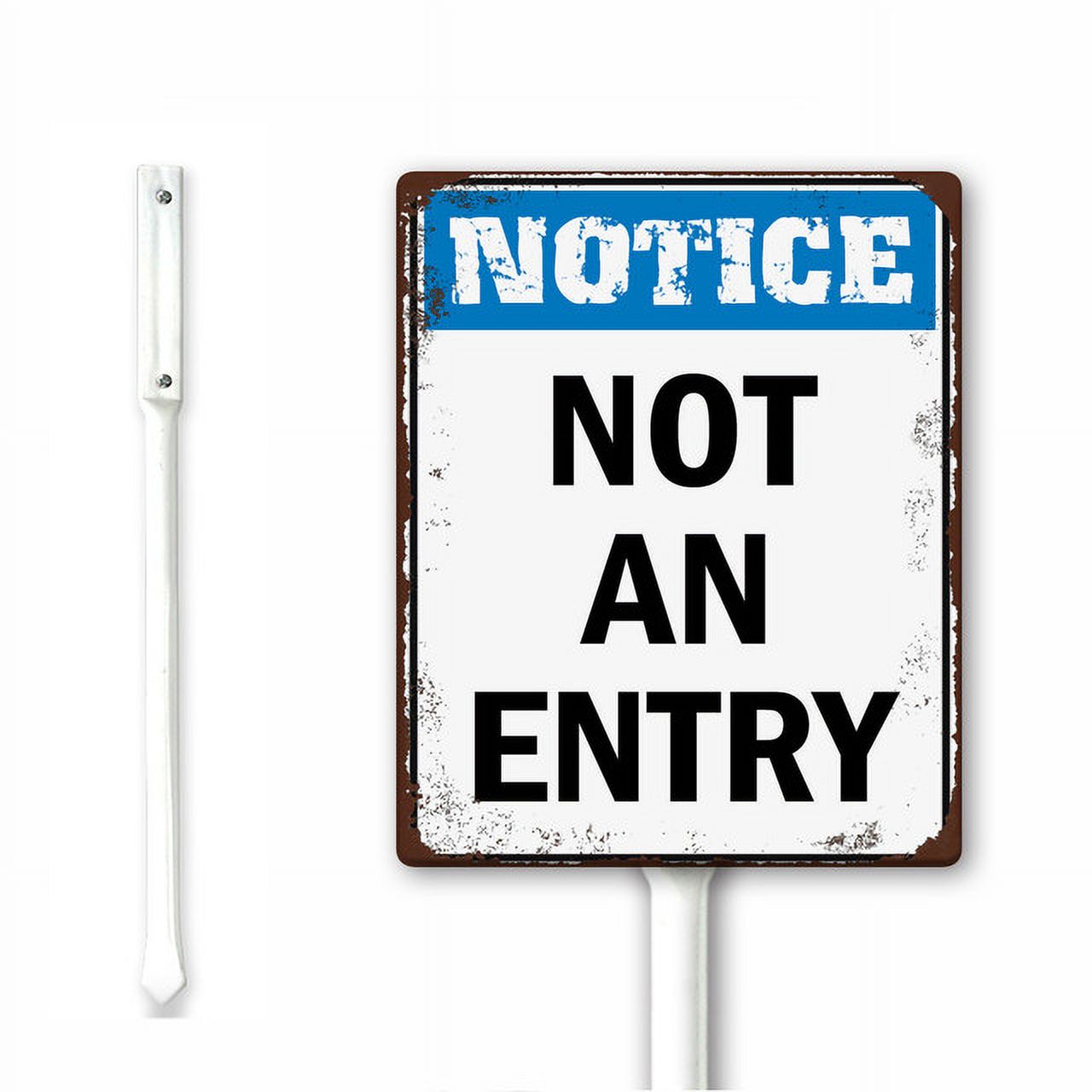 Rustic Notice Sign for Outdoor Not An Entry Yard Sign With Stake for ...