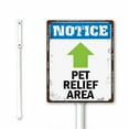 Rustic Notice Sign for Outdoor Pet Relief Area With Up Arrow Symbol ...