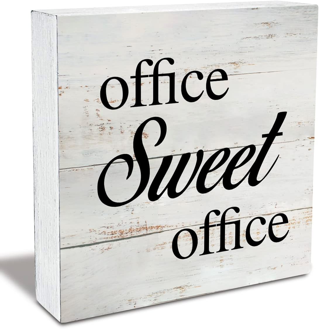 Rustic Office Sweet Office Wood Box Sign Funny Office Space Wooden Box ...