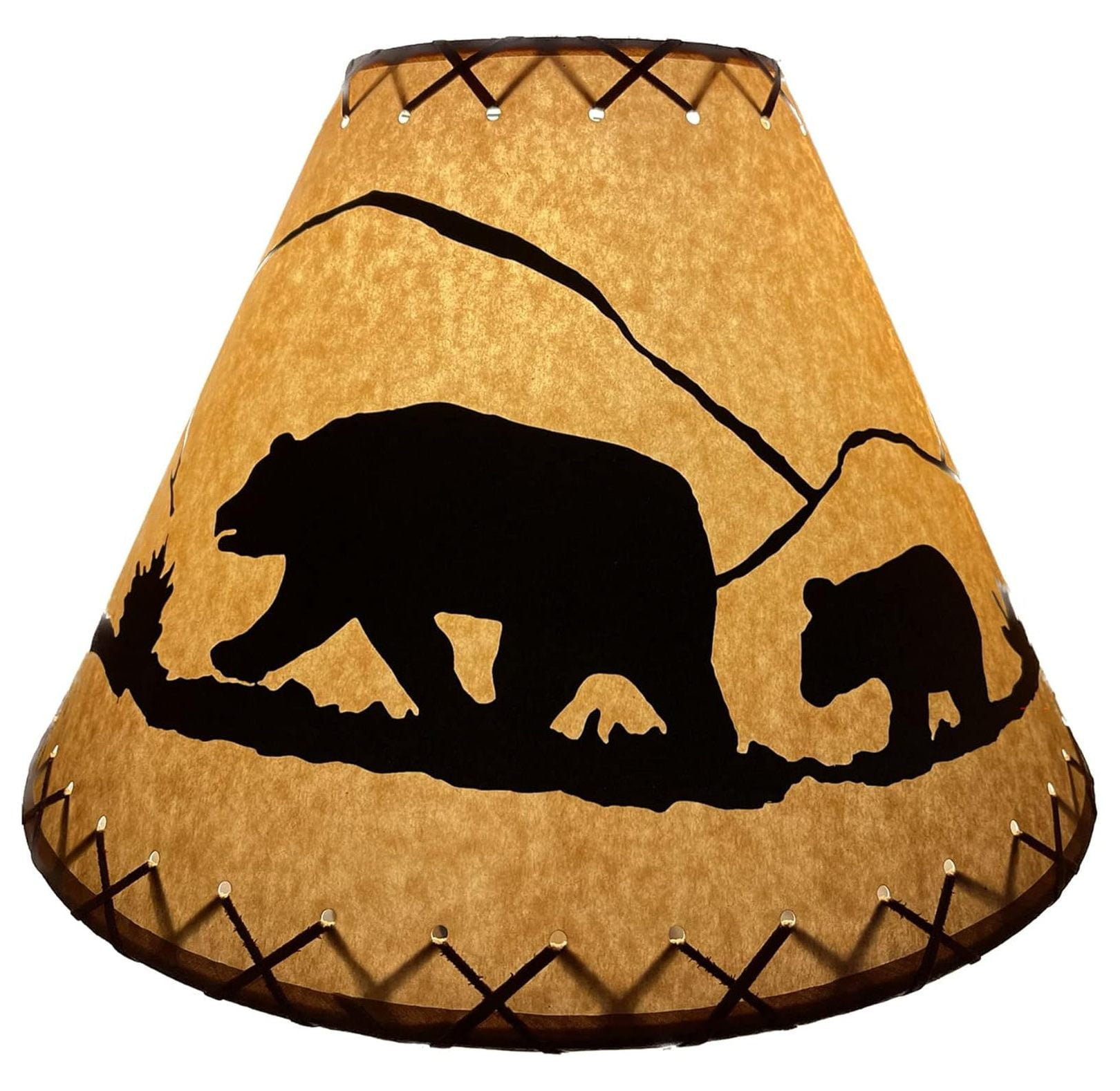 Rustic Oiled Laced Bear Lamp Shade - 16" - Walmart.com