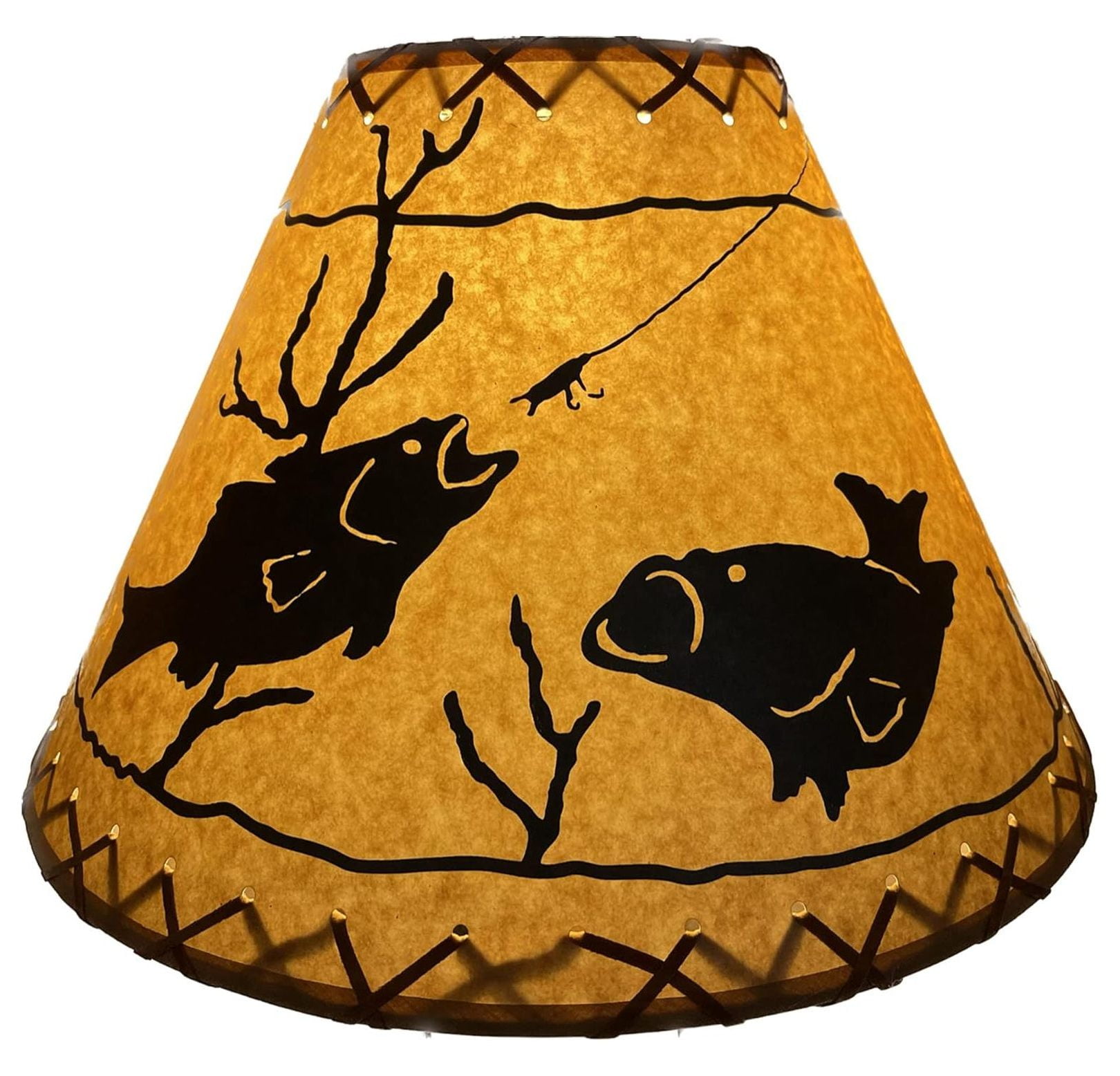 Rustic Oiled Laced Fish Lamp Shade - 16" - Walmart.com