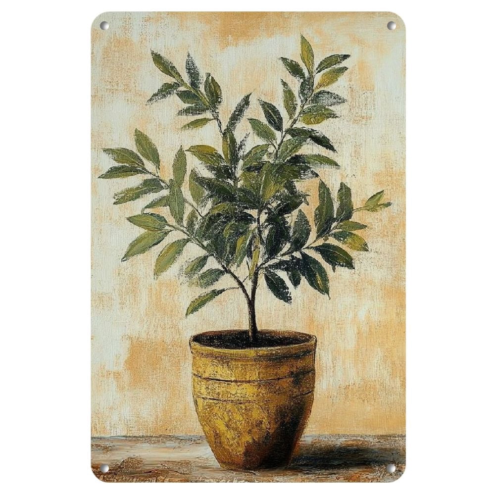 Rustic Olive Tree Iron Sign - 8x12 Inch, Easy-Hang Decor for Home ...