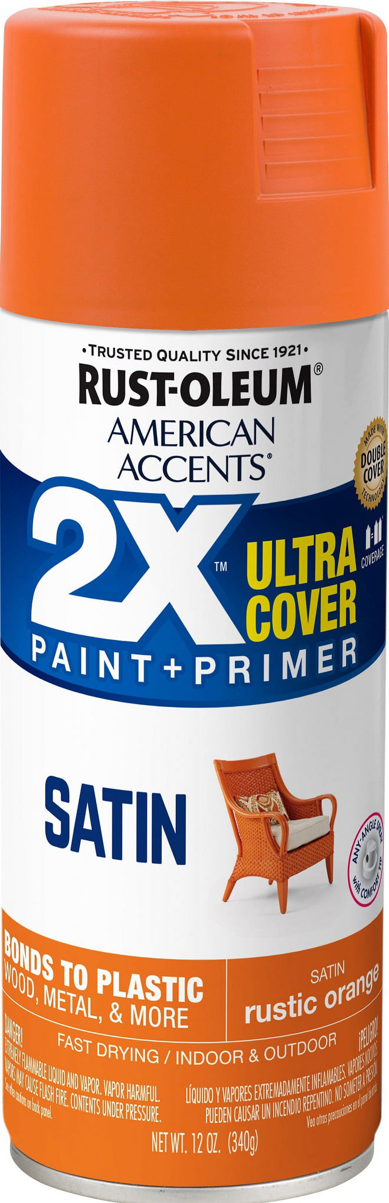 Rustic Orange, Rust-Oleum American Accents 2X Ultra Cover Satin Spray ...