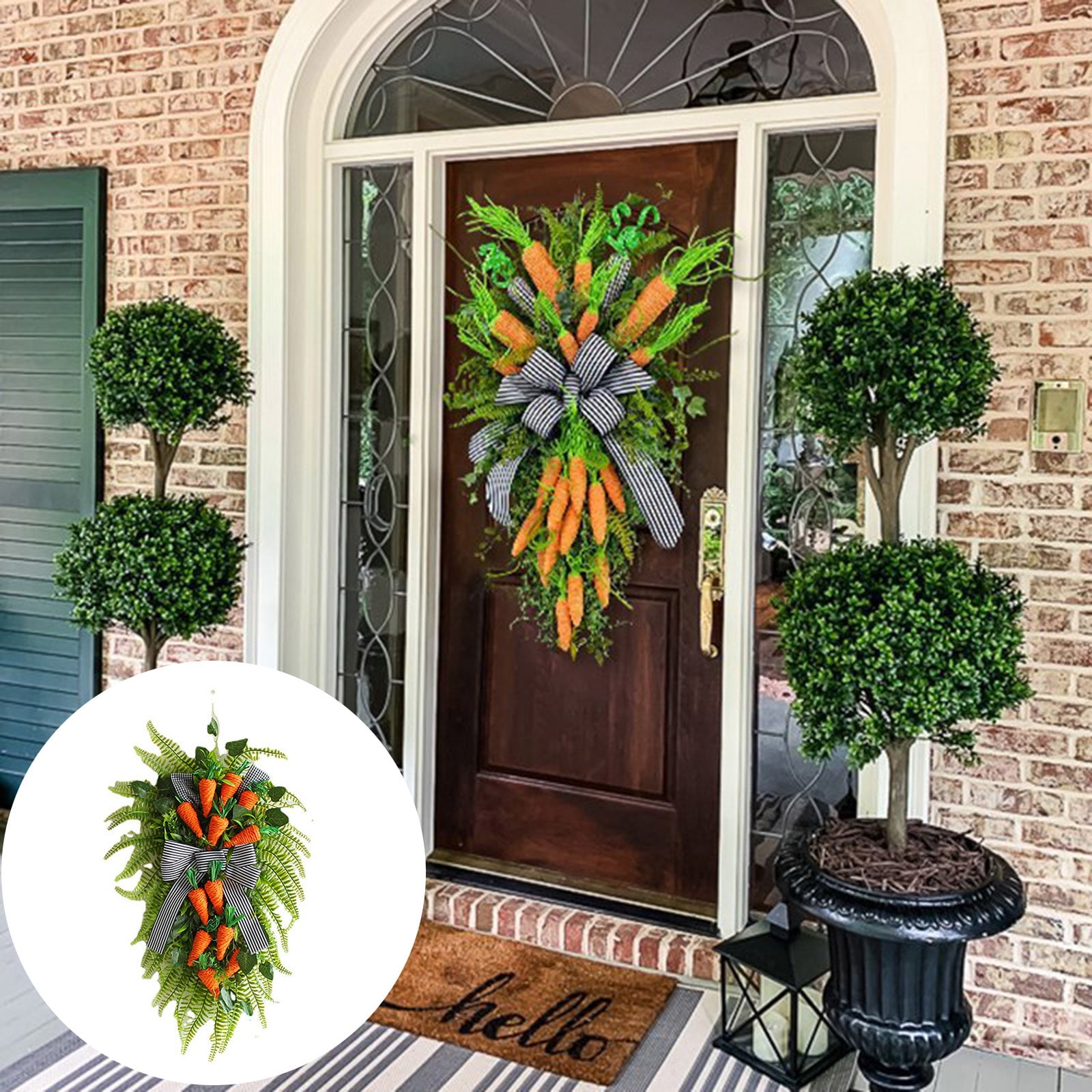 Rustic Organic Carrot Wreath Spring Wreathss For Front Door Holiday ...