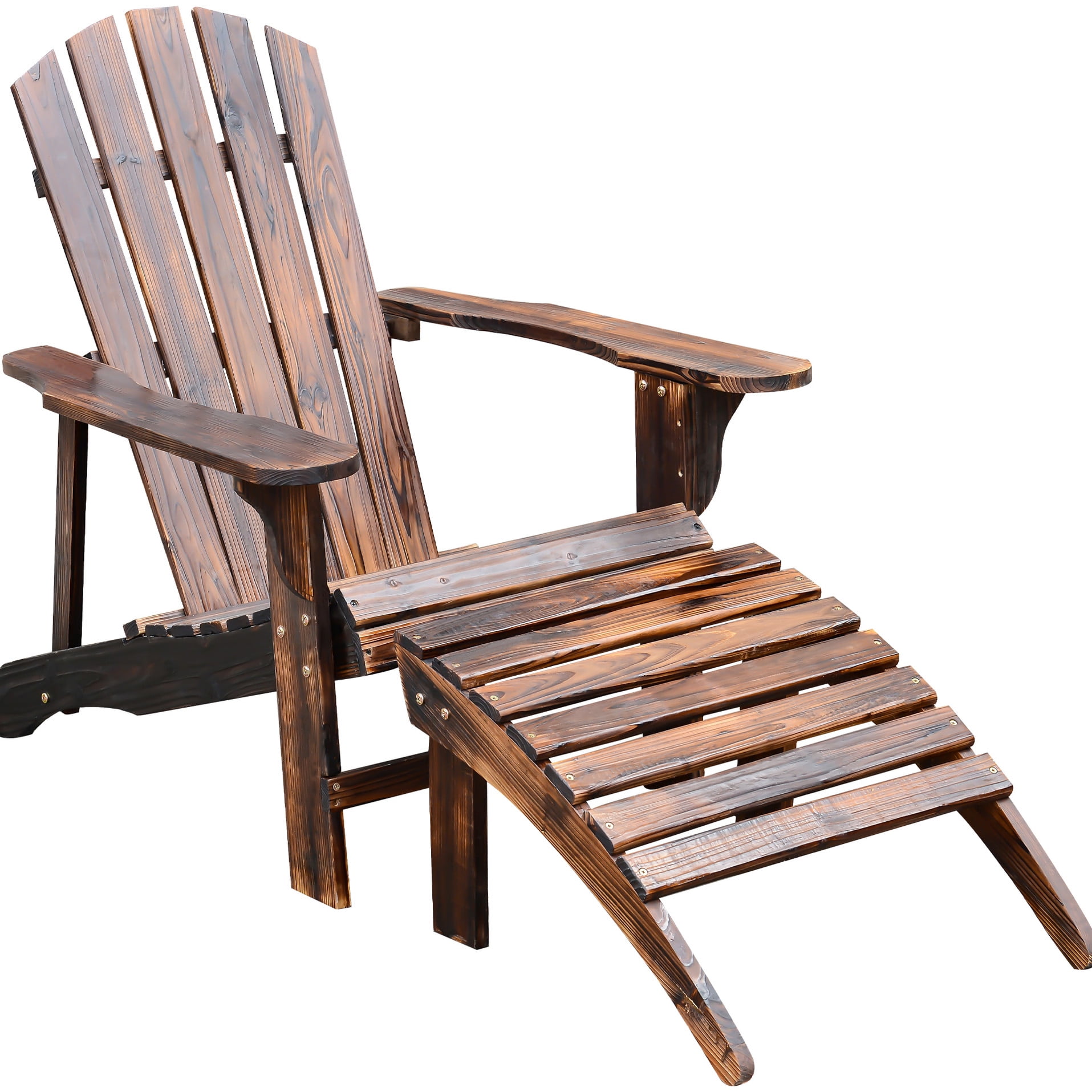 Rustic Outdoor Chair With Wooden Detachable - Weather- & Natural ...