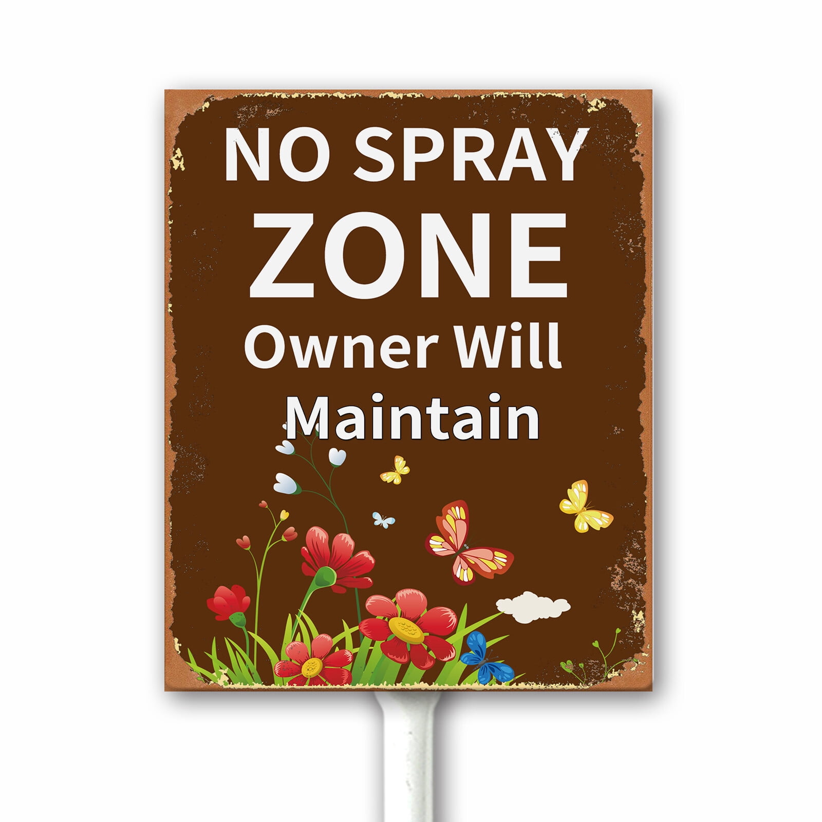 Rustic Outdoor Decor - No Spray Zone Signs Outdoor Owner Will Maintain ...