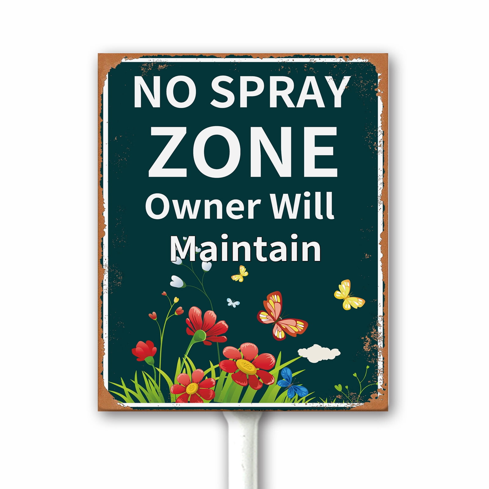 Rustic Outdoor Decor - No Spray Zone Signs Outdoor Owner Will Maintain ...