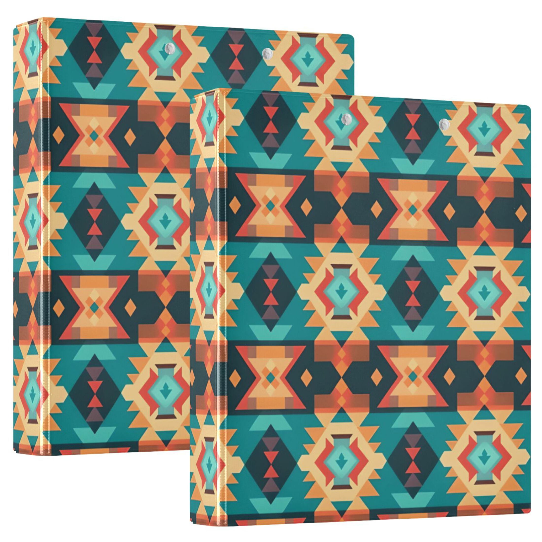 Rustic Pattern 3 Ring Binders 1.5 inch Hardcover File Folders with ...