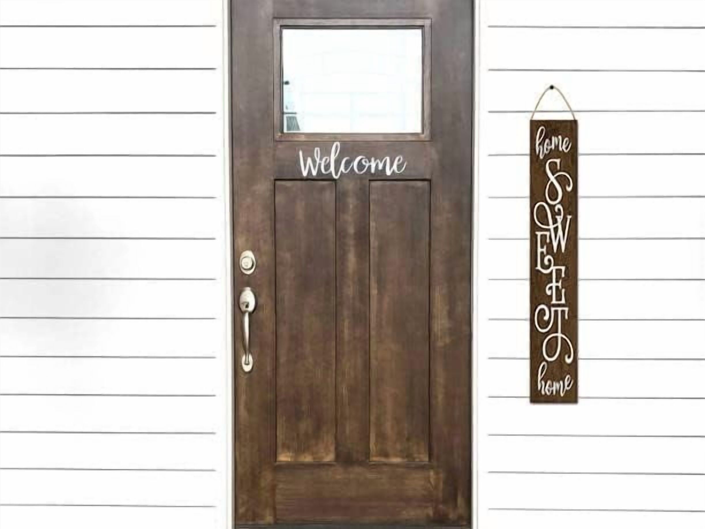 Rustic Personalized Home Sweet Home Sign, Door Decor, Vertical Wooden ...
