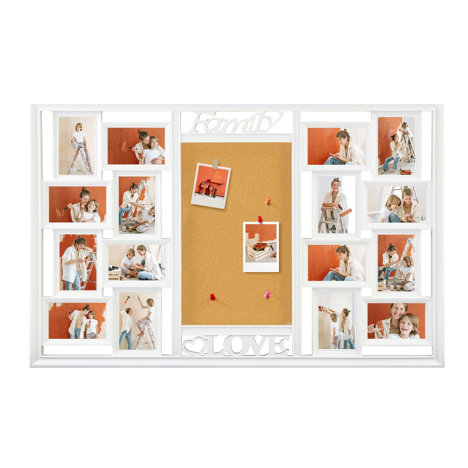 Rustic Photo Frames Collage Picture Frame 6x4 with Glass Front and Note ...