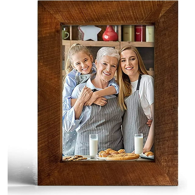 Rustic Picture Frames Farmhouse Photo Frame Wood | Rustic Brown - 4x6 ...