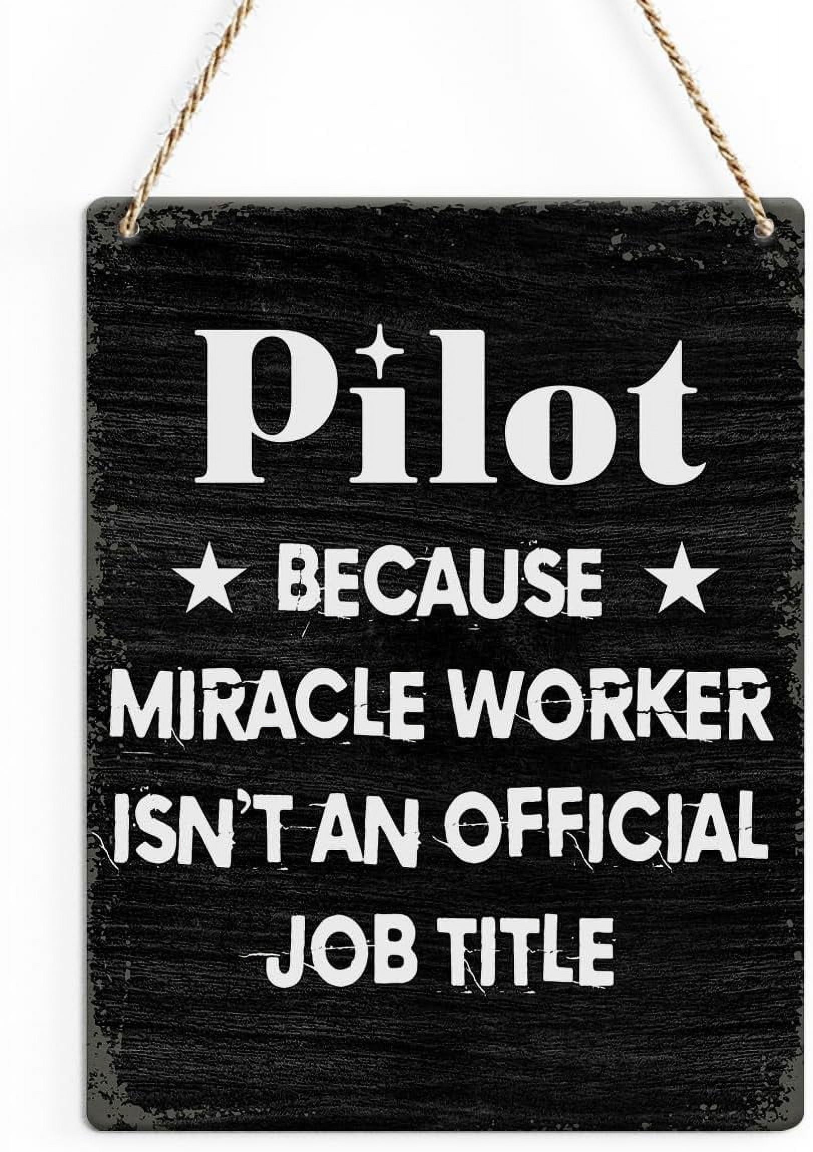 Rustic Pilot Wood Decor Sign, Pilot Quote Printed Wood Sign Wall Art ...