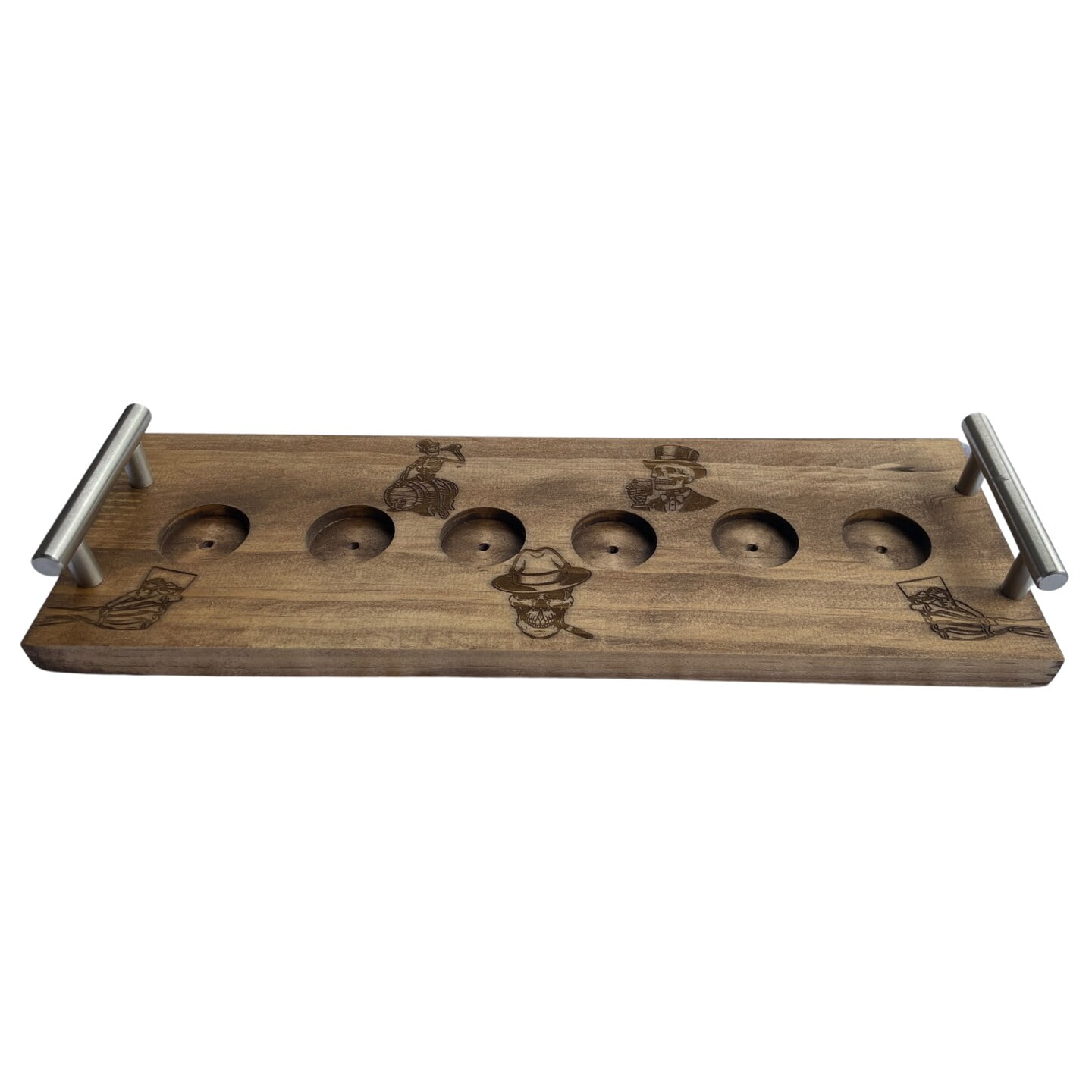 Rustic Pine Bourbon Flight Tasting Board with Handles – 16"x5.5 ...
