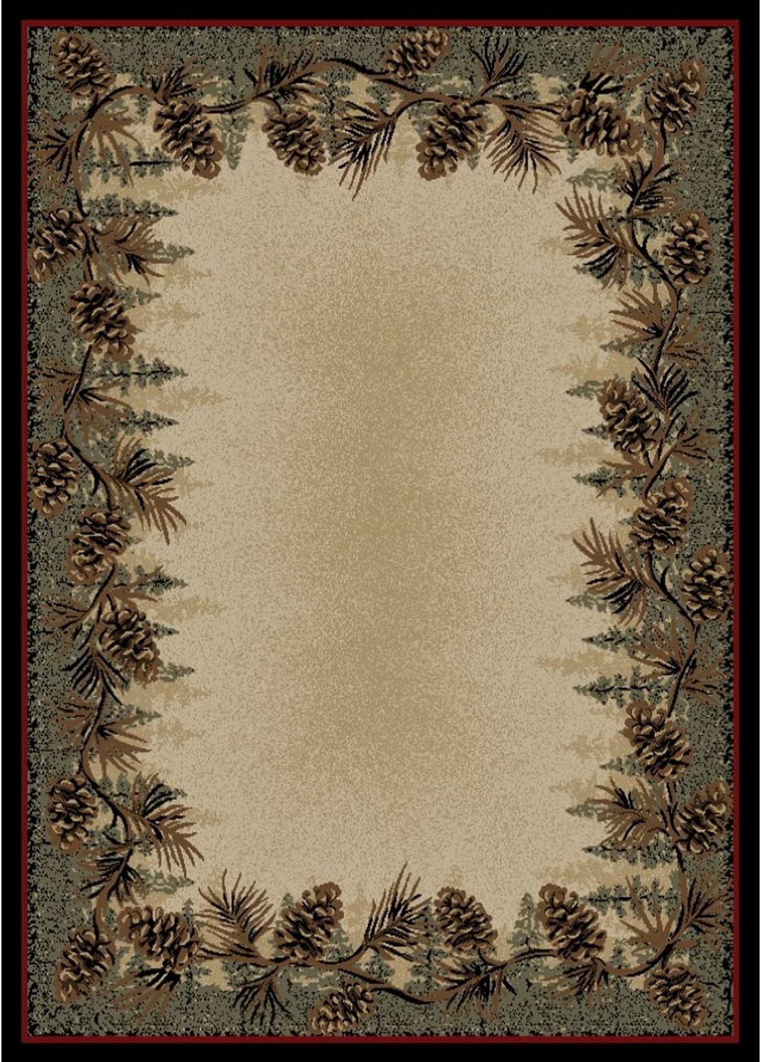 Rustic Pine Cone Border Brown, 2'2x3'3 - Walmart.com