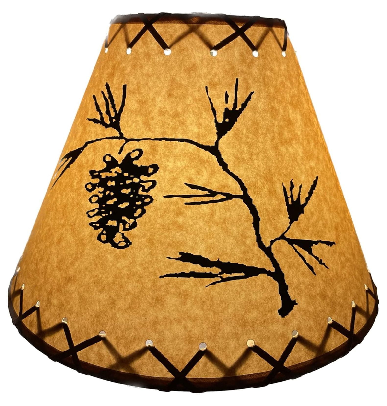 Rustic Pine Cone Scene Lamp Shade - 12" - Walmart.com