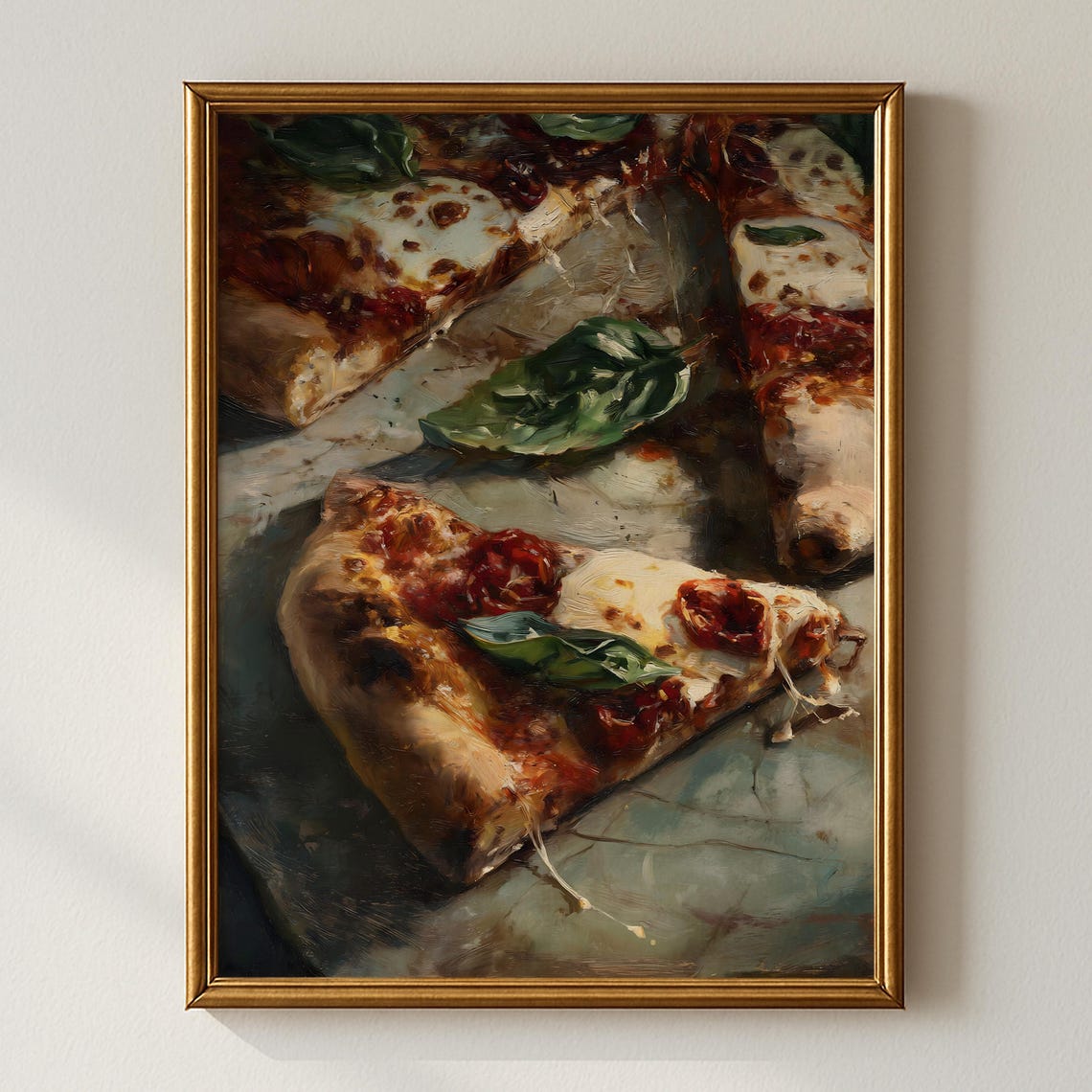 Rustic Pizza Kitchen Wall Art, Italian Food Still Life, Cozy Dining ...