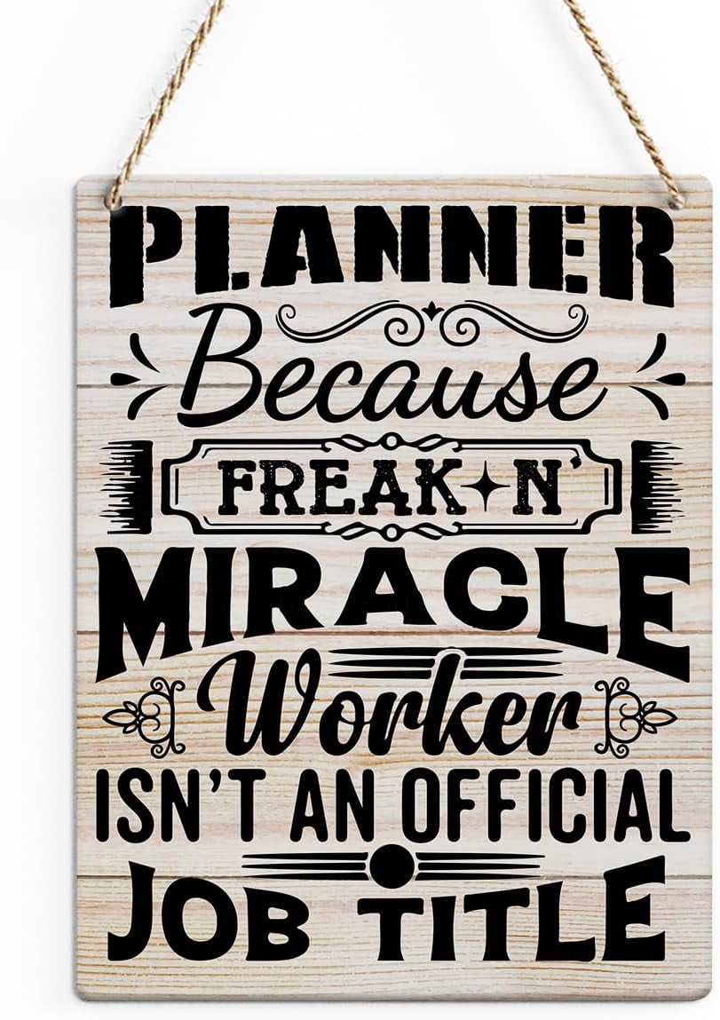 Rustic Planner Wood Decor Sign, Planner Quote Wood Sign 8" x 10 ...