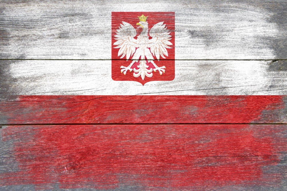 Rustic Poland Country Flag (24x36 Giclee Gallery Art Print, Vivid ...