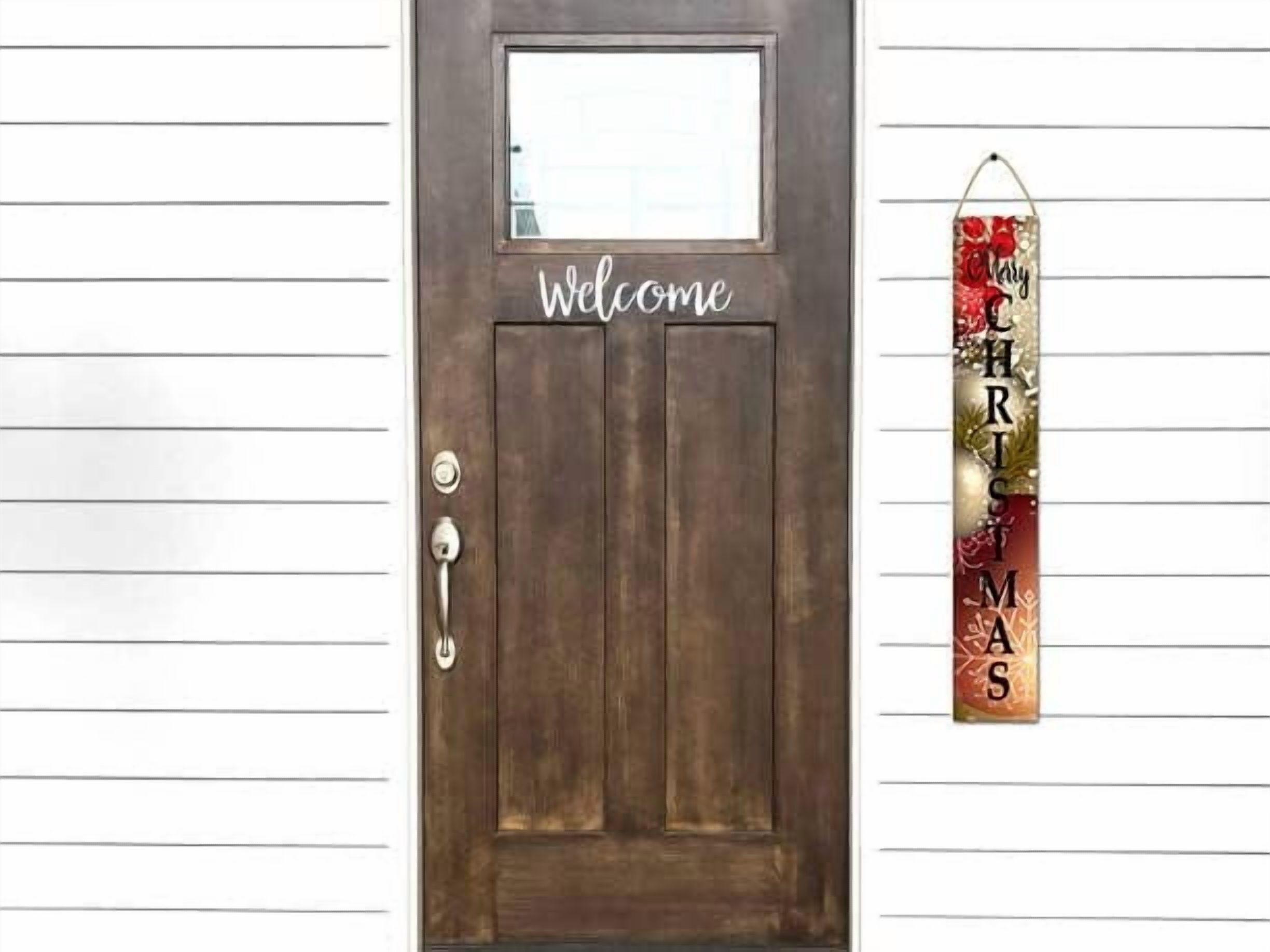 Rustic Primitive Merry Xmas Sign Wooden Christmas Porch Decorations ...
