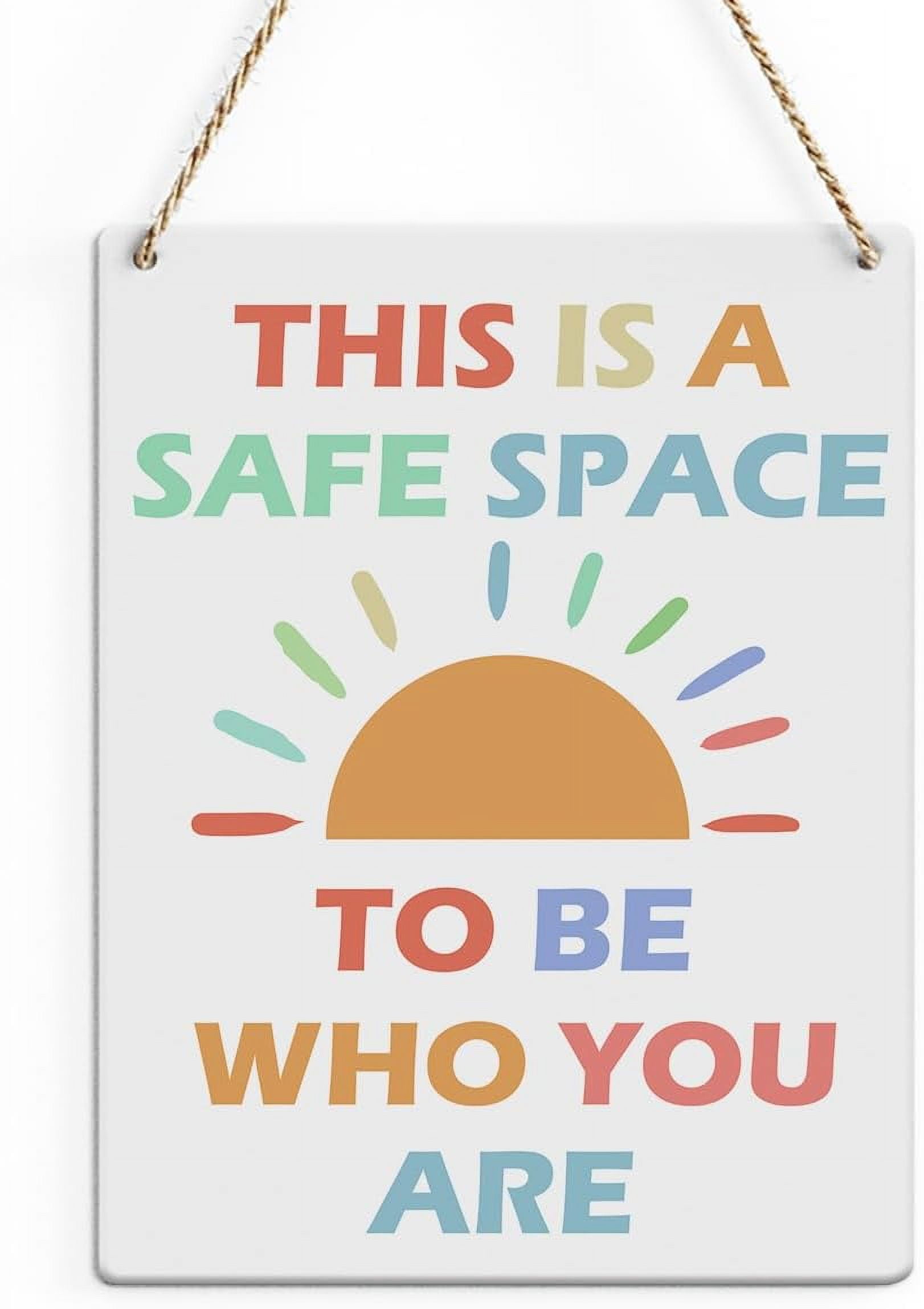 Rustic Psychologist Office Wood Decor Sign, This is a Safe Space to Be ...