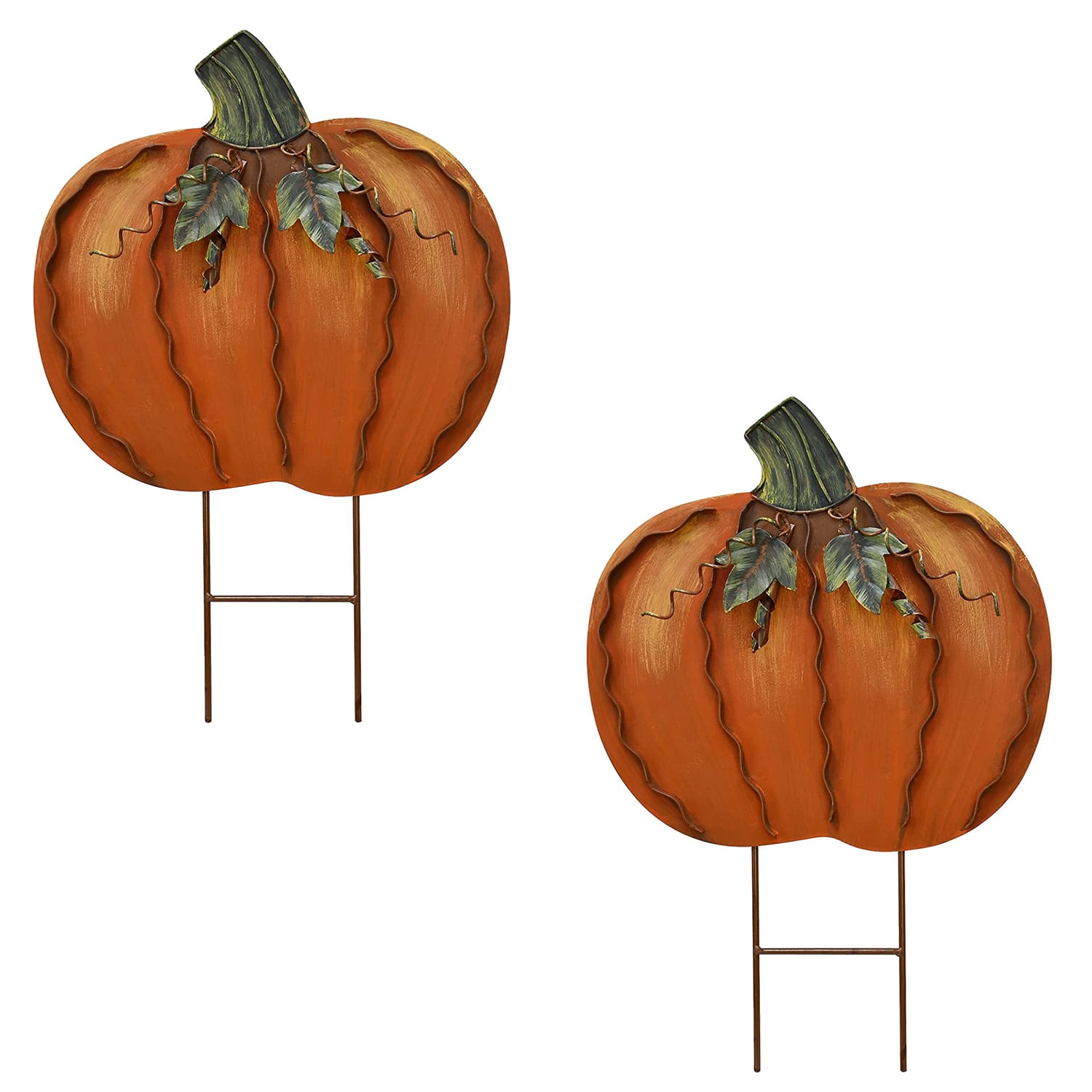 Rustic Pumpkin Decor Yard Stake Signs Yard Decorations Halloween ...