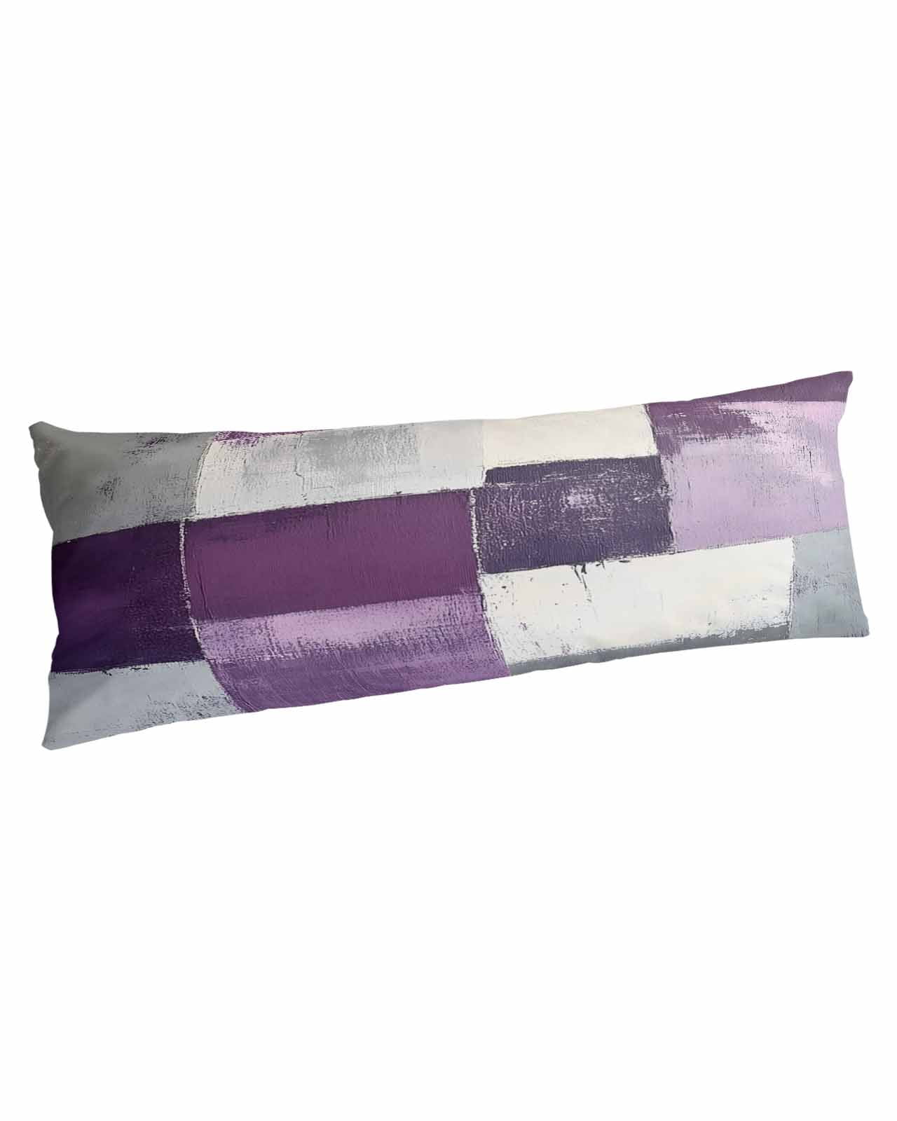 Rustic Purple Body Pillow Covers, Abstract Oil Painting Grunge Art ...