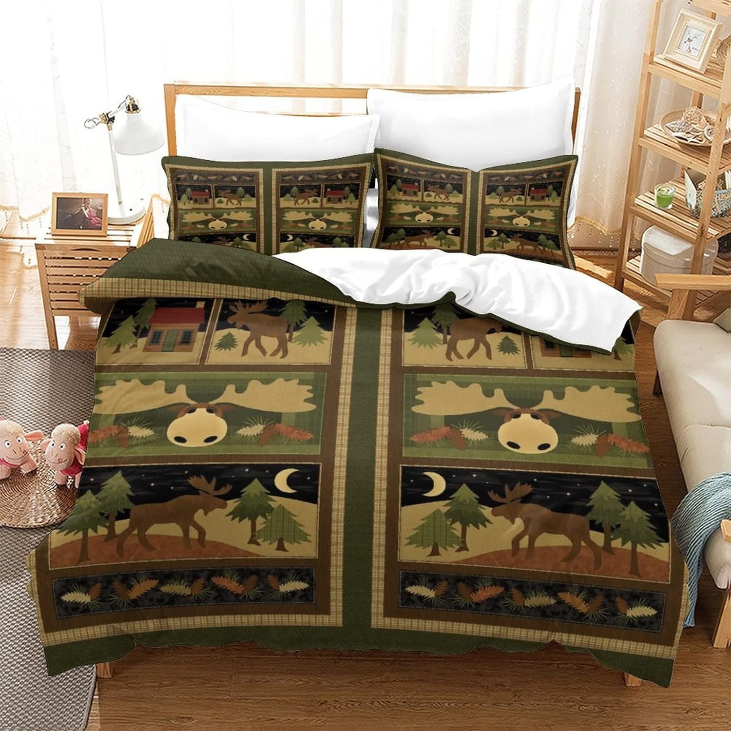 Rustic Quilt Bedding Set Coverlet Country Quilts Lodge Cabin Bedding ...