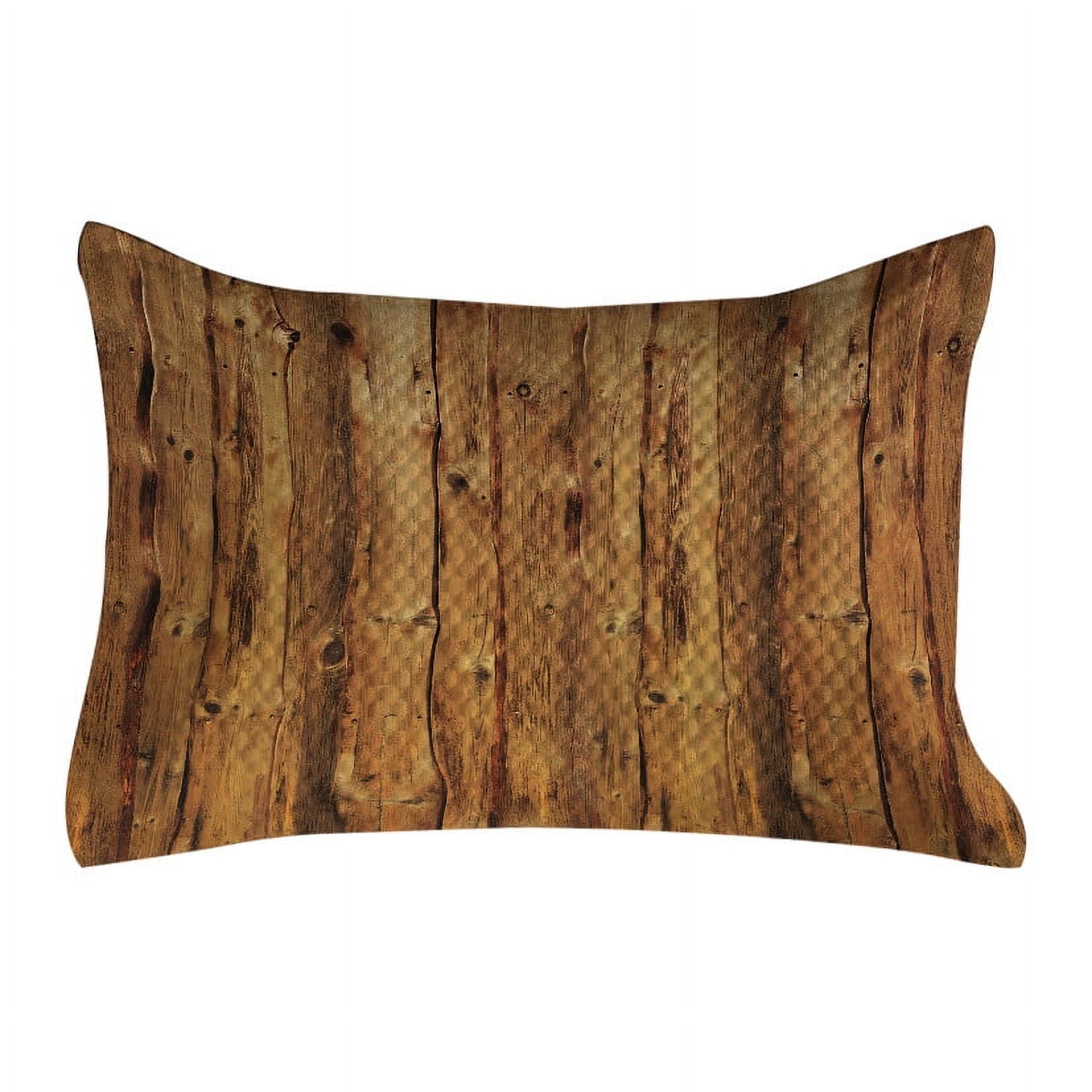 Rustic Quilted Pillowcover, Wooden Texture Image Nature Forest Trees ...