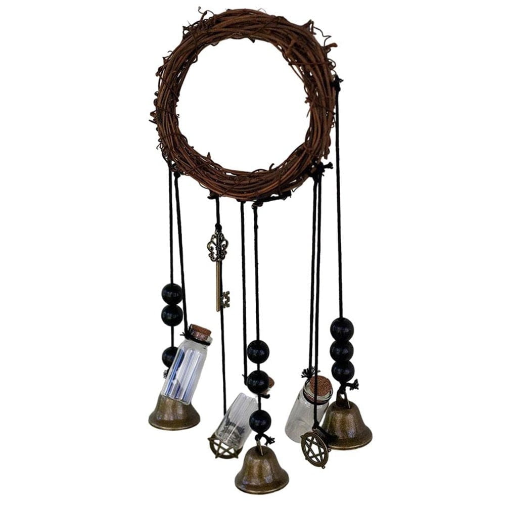 Rustic Rattan Wind Chime Boho Wind Chimes for Outside Patio Garden Door ...