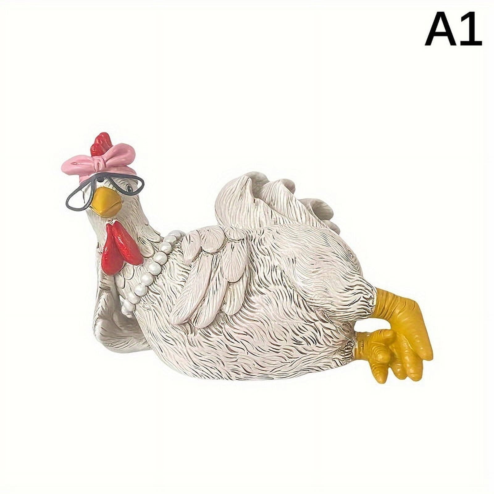 Rustic Resin Rooster & Hen "Good Morning" Statue Chicken Resin Statue ...