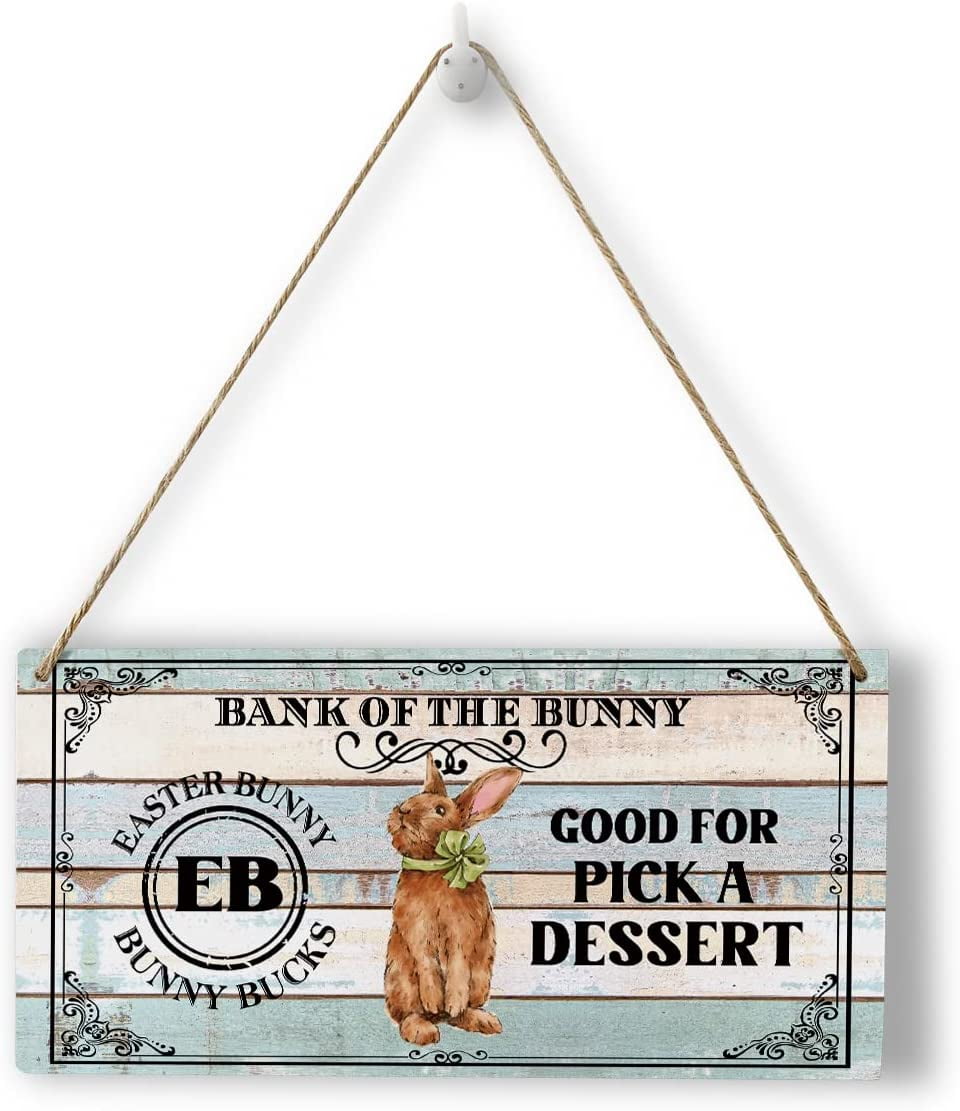Rustic Retro Bunny Decor Wood Wall Art Wall Hanging Decor Easter Bunny ...