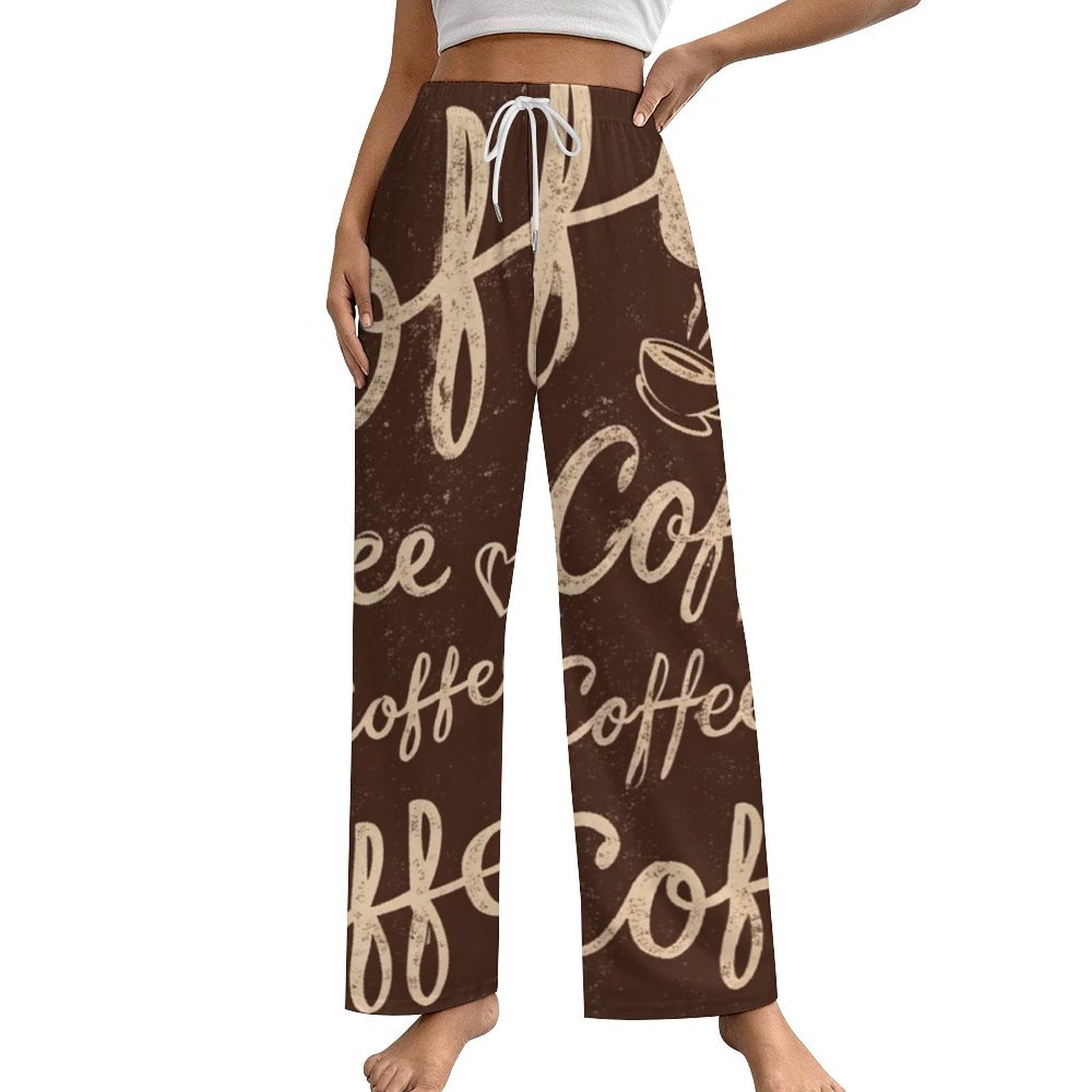 Rustic Retro Coffee Brown (3)-2 Pajamas Leisure Trousers Soft Warm ...