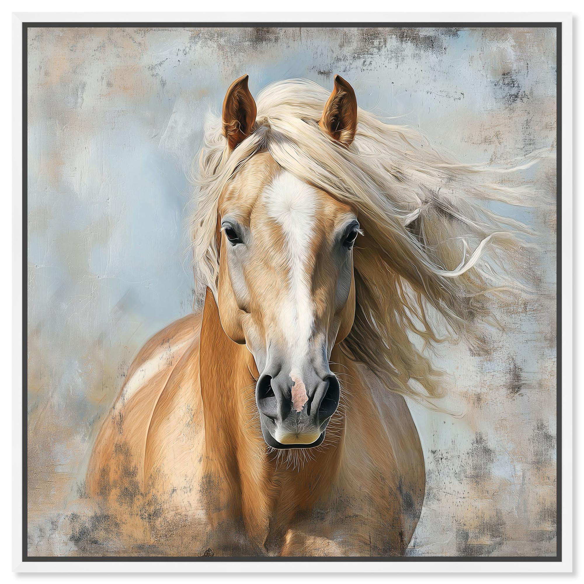 Rustic Rider Canvas Horse Wall Art by Art Remedy, White Frame, 16" x 16 ...