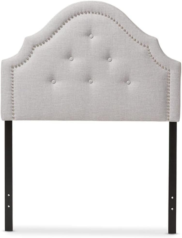 Rustic Romance Modern Upholstered Headboard, Button Tufted, Nail Head ...