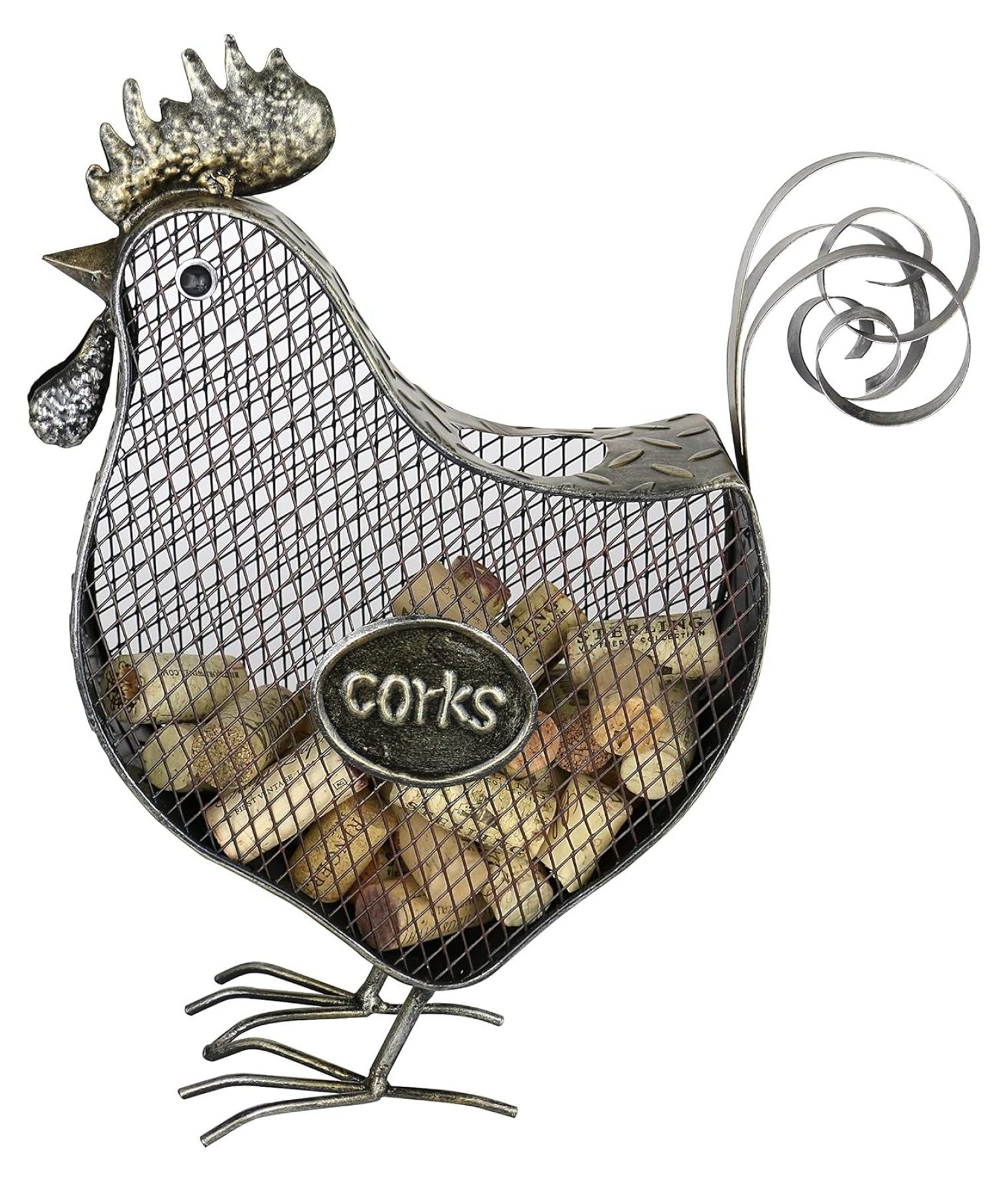 Rustic Rooster Metal Cork Keeper - Walmart.com