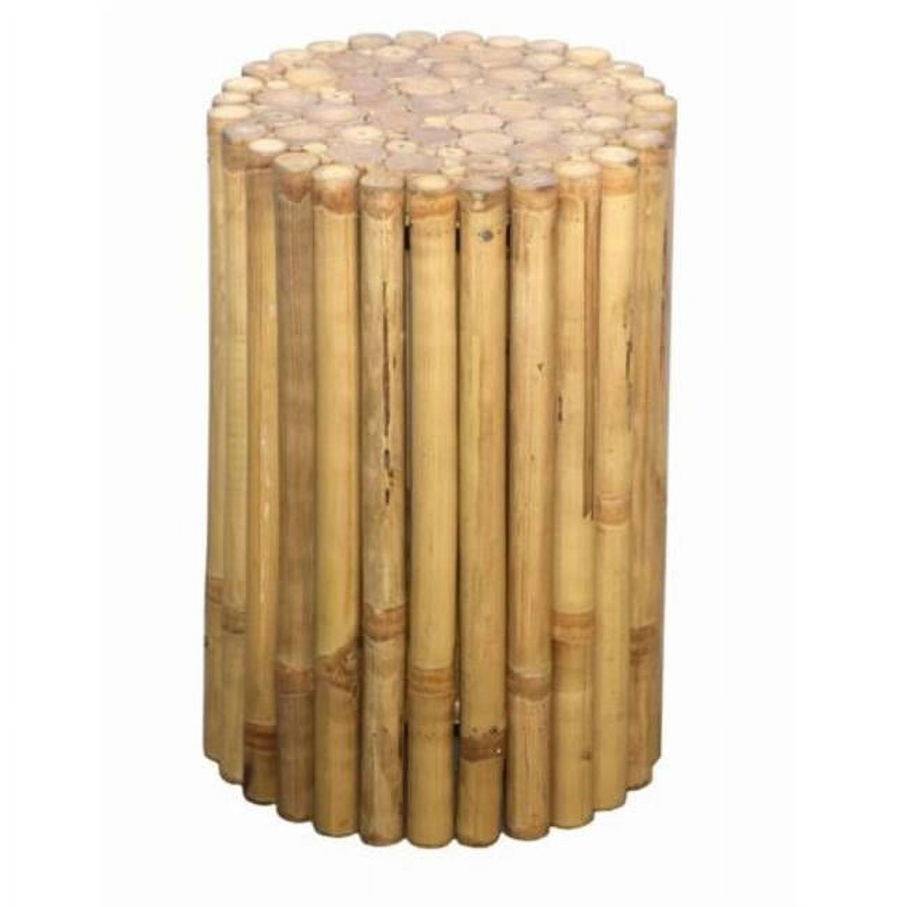Rustic Round Bamboo Side Table & Stool - Walmart.com