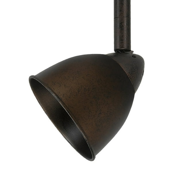 Rustic Round Metal Shade Track Light Head and Frame, Bronze- Saltoro ...