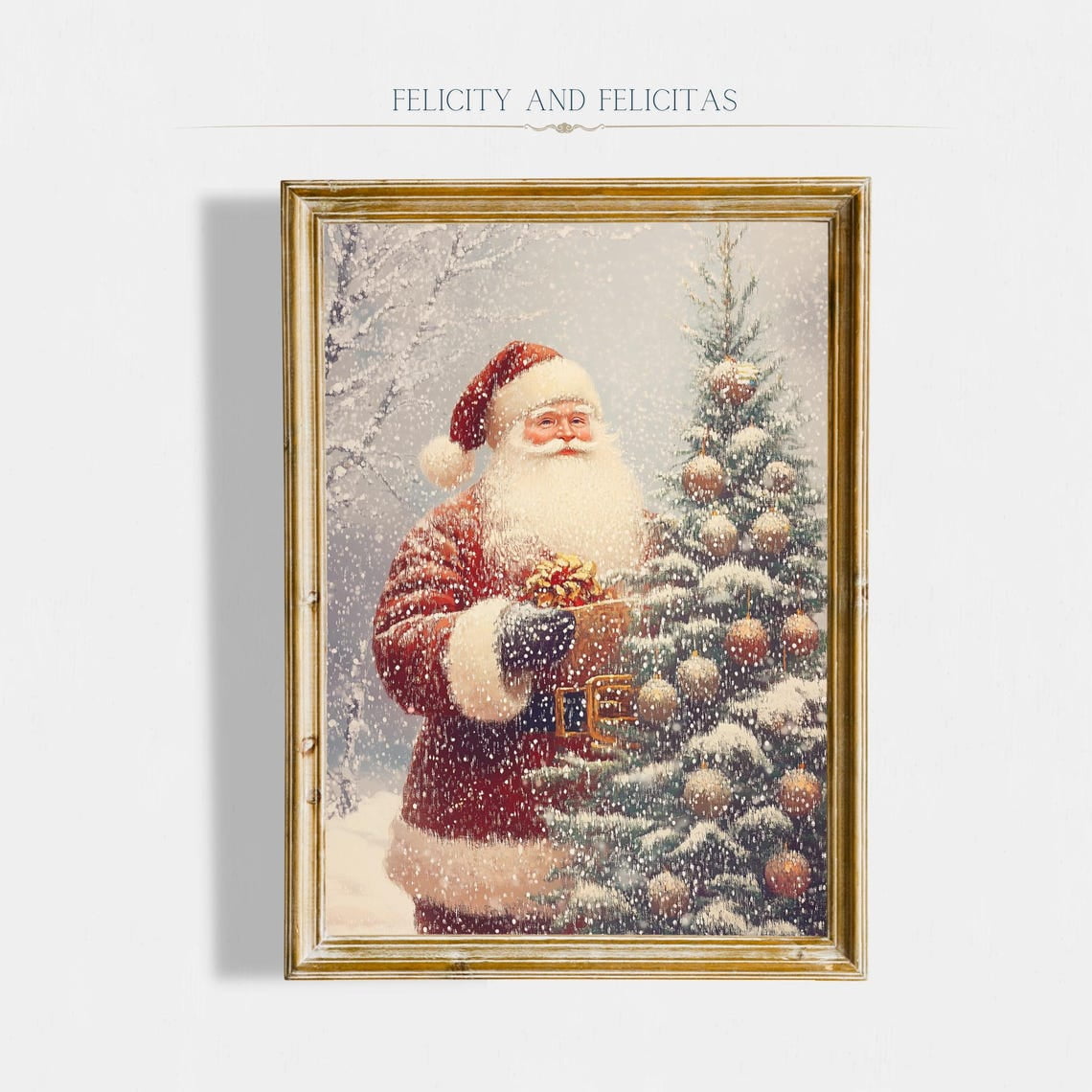 Rustic Santa Claus Wall Art, Dot Painting, Decor, Rustic Decor ...