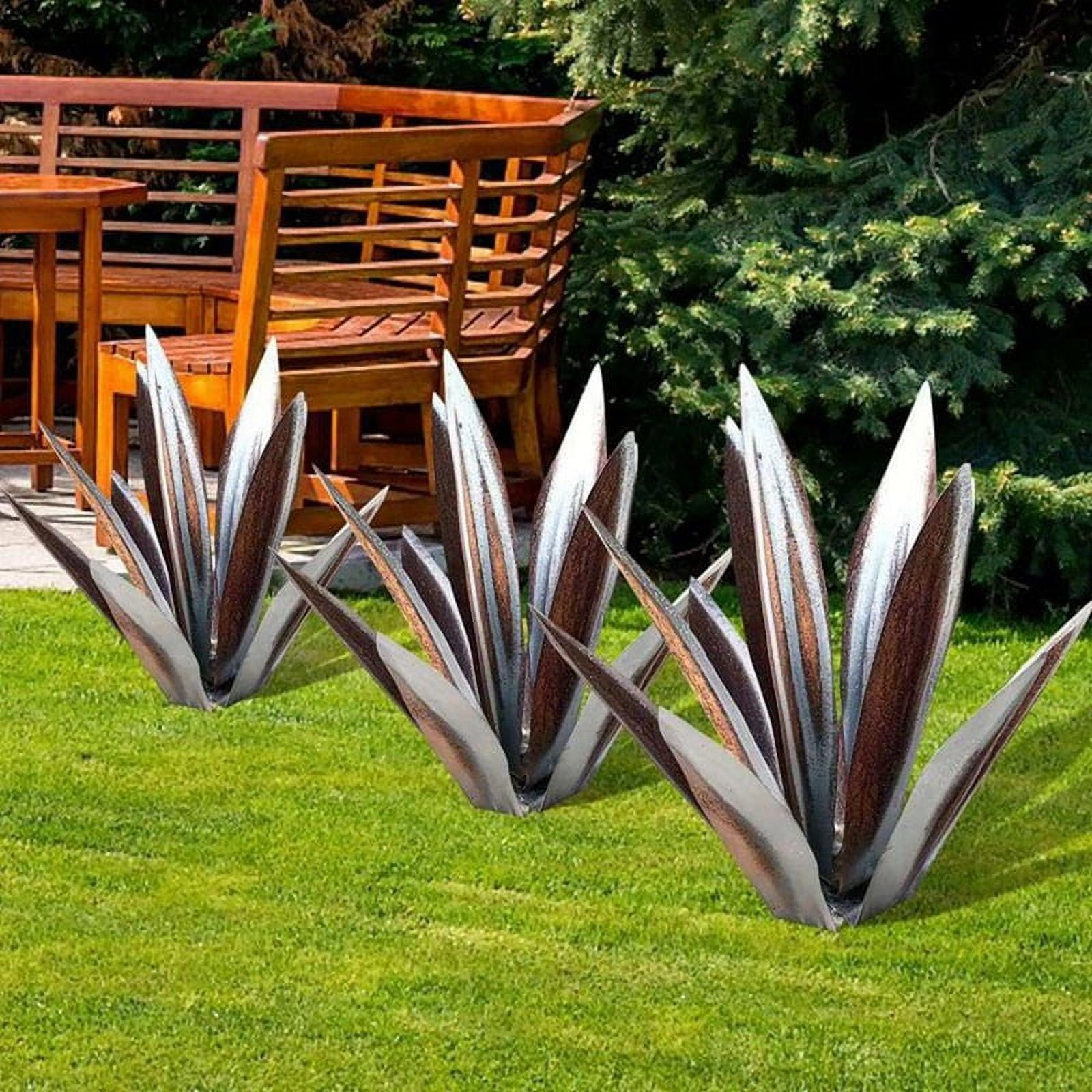 Rustic Sculpture, DIY Metal Agave Plant,Rustic Hand Painted Metal Agave ...