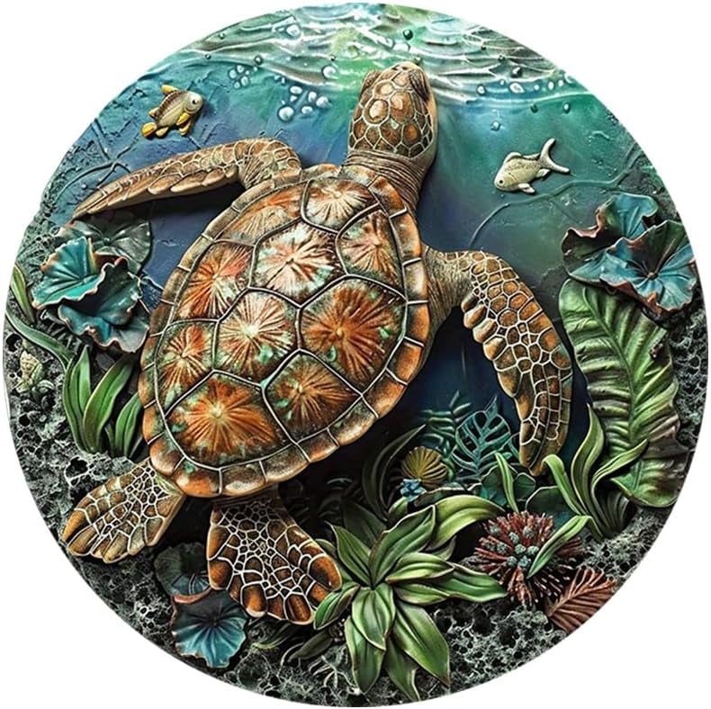 Rustic Sea Turtle Metal Tin Sign are Poster Wall Decor New 8"x8 ...