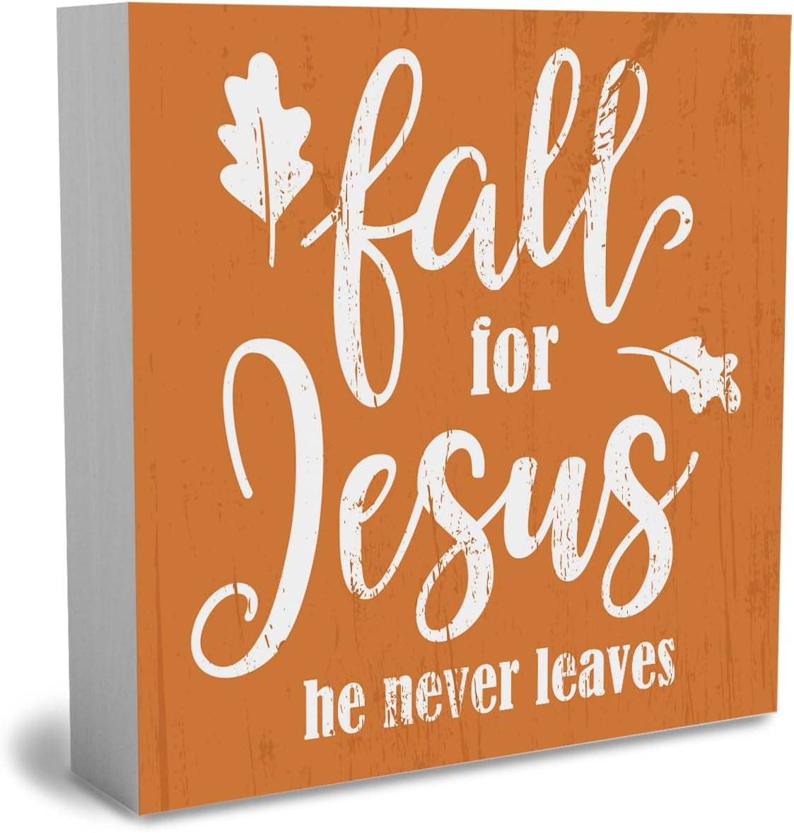 Rustic Sentimental Quote Gift Wood Box Sign, Farmhouse Fall For Jesus ...