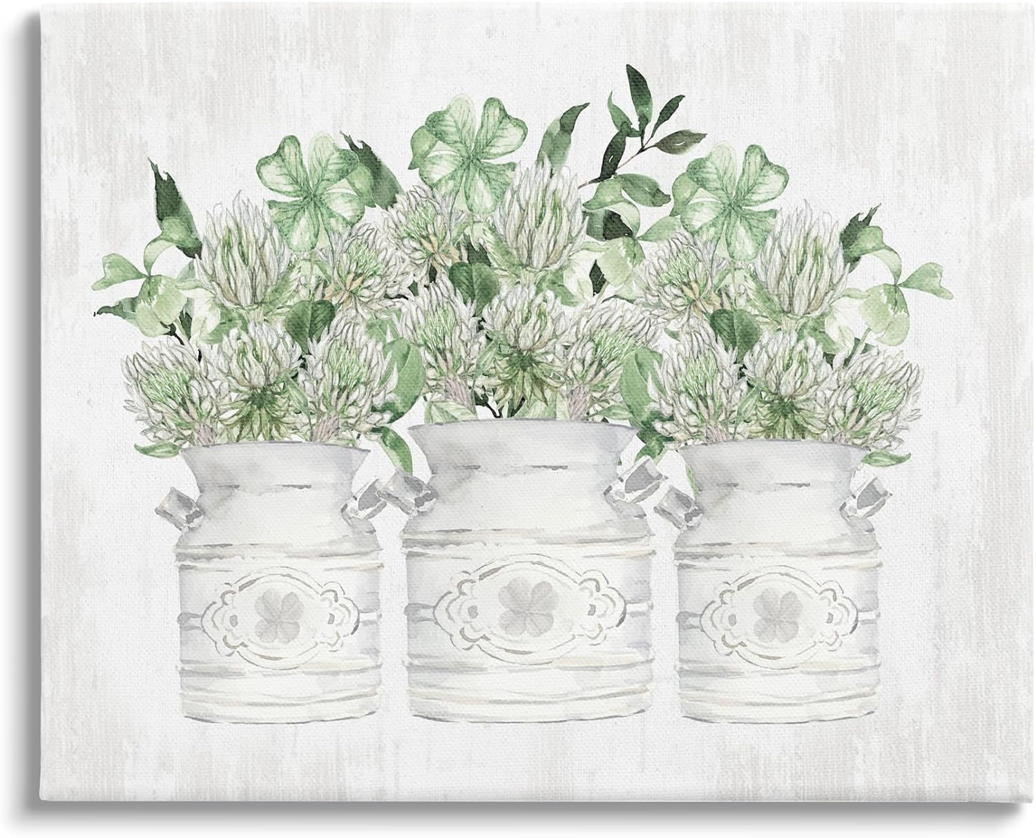 Rustic Shamrock Bouquets Canvas Wall Art by Lettered and Lined 16× ...