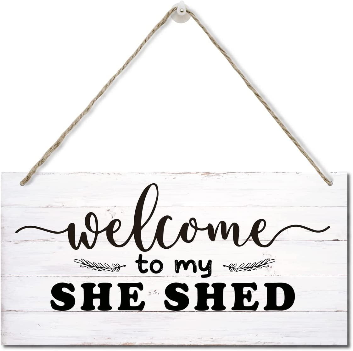 Rustic She Shed Sign Decor, Printed Wood Plaque Sign Wall Hanging, She ...
