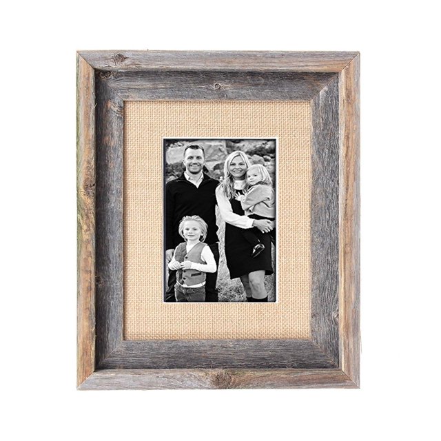 Rustic Signature 8" x 10" Weathered Gray Reclaimed Wood Picture Frame ...