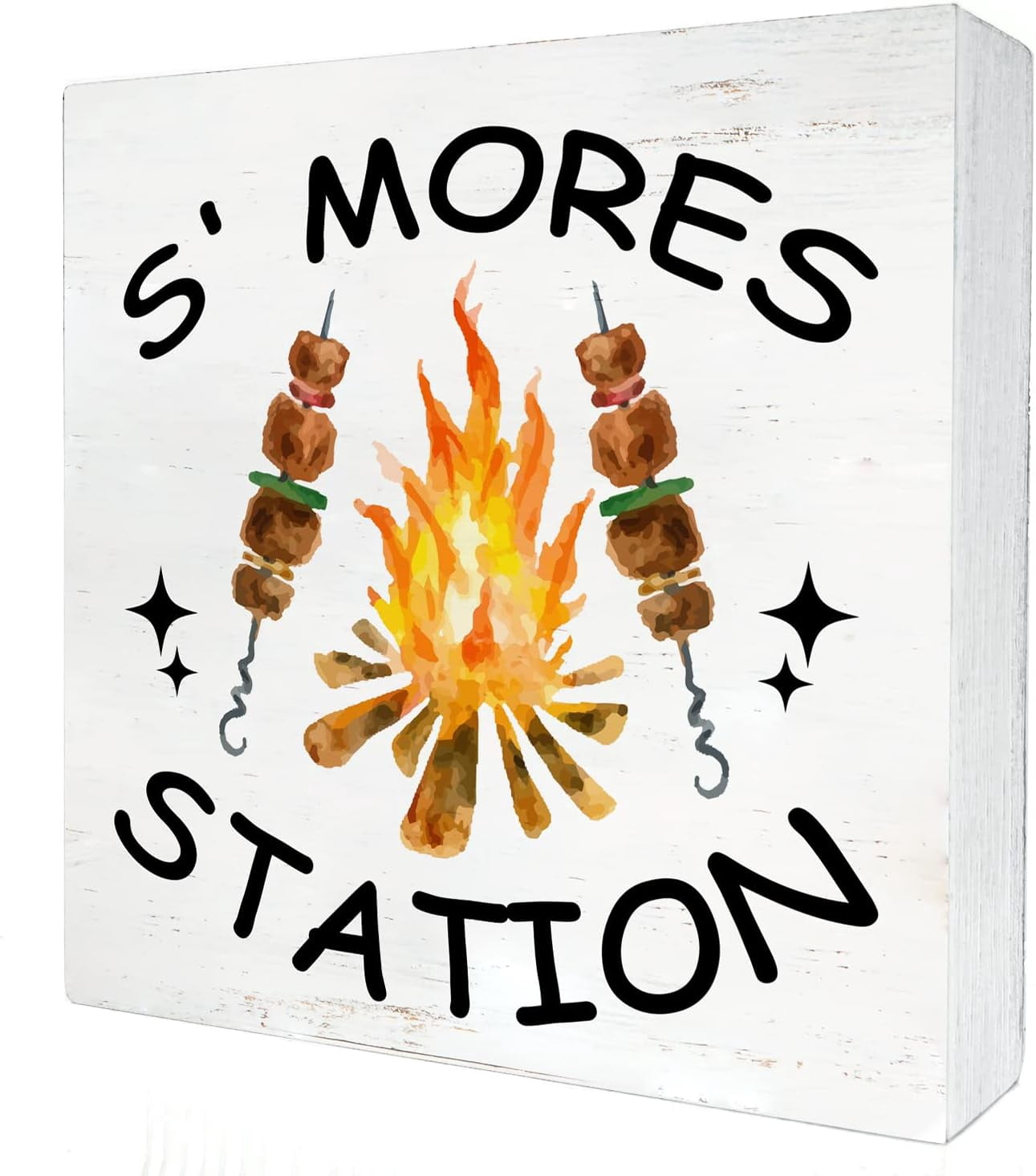 Rustic Smores Station Camping Wood Box Sign Home Decor Country Camper ...