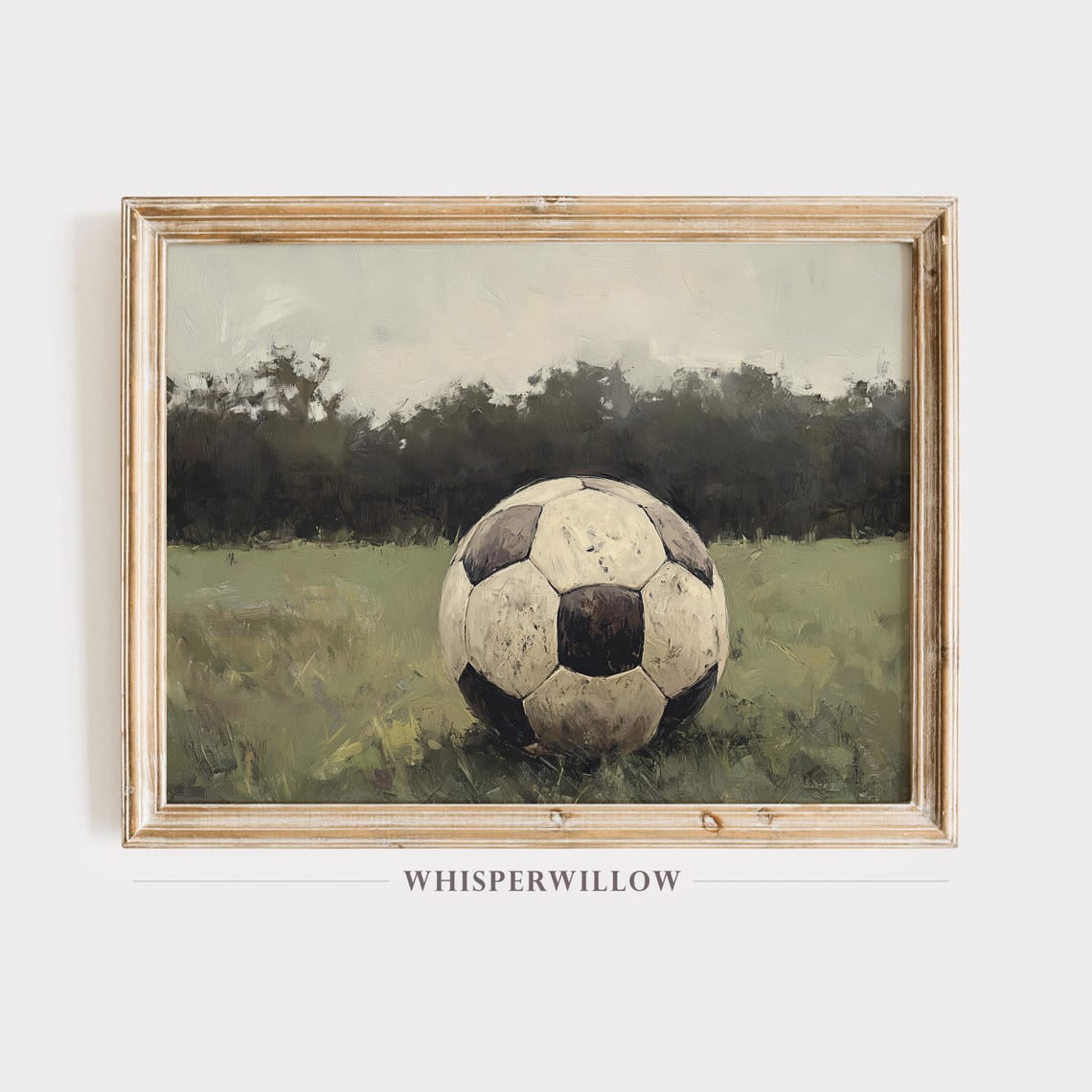 Rustic Soccer Ball,, Sports Decor For Boys Room Or Office, Muted Nature ...