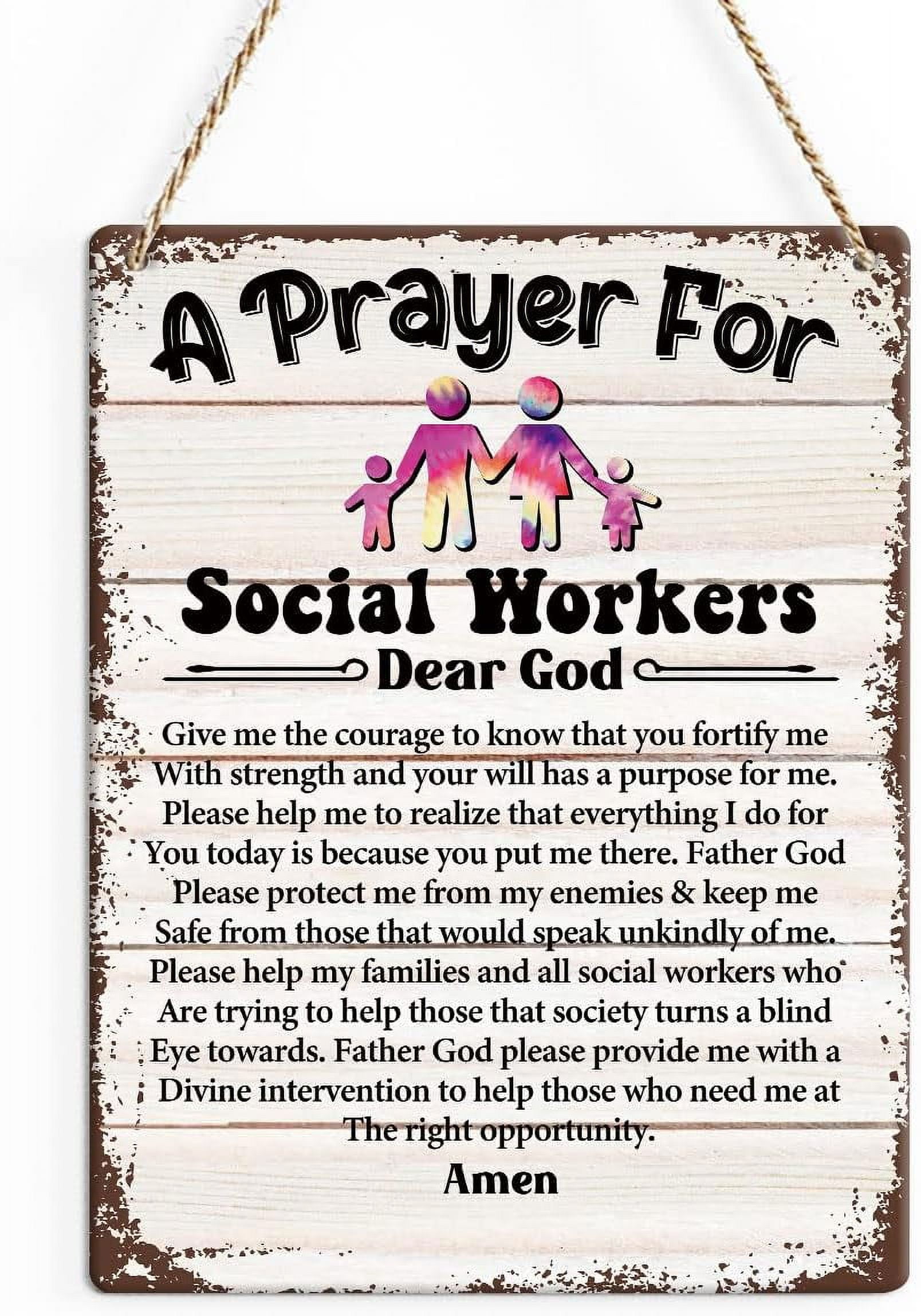 Rustic Social Worker Wood Decor Sign, a Prayer for Social Workers ...